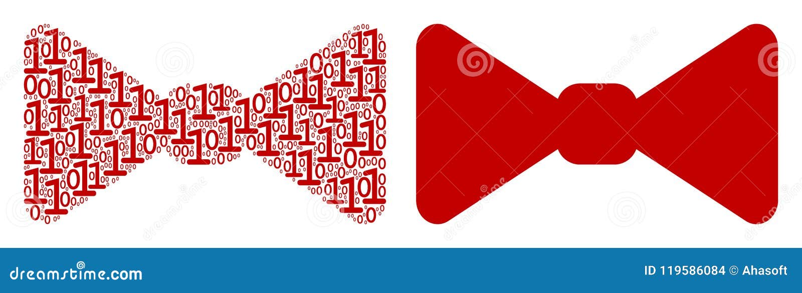 Bow Tie Collage of Binary Digits Stock Vector - Illustration of bowtie ...