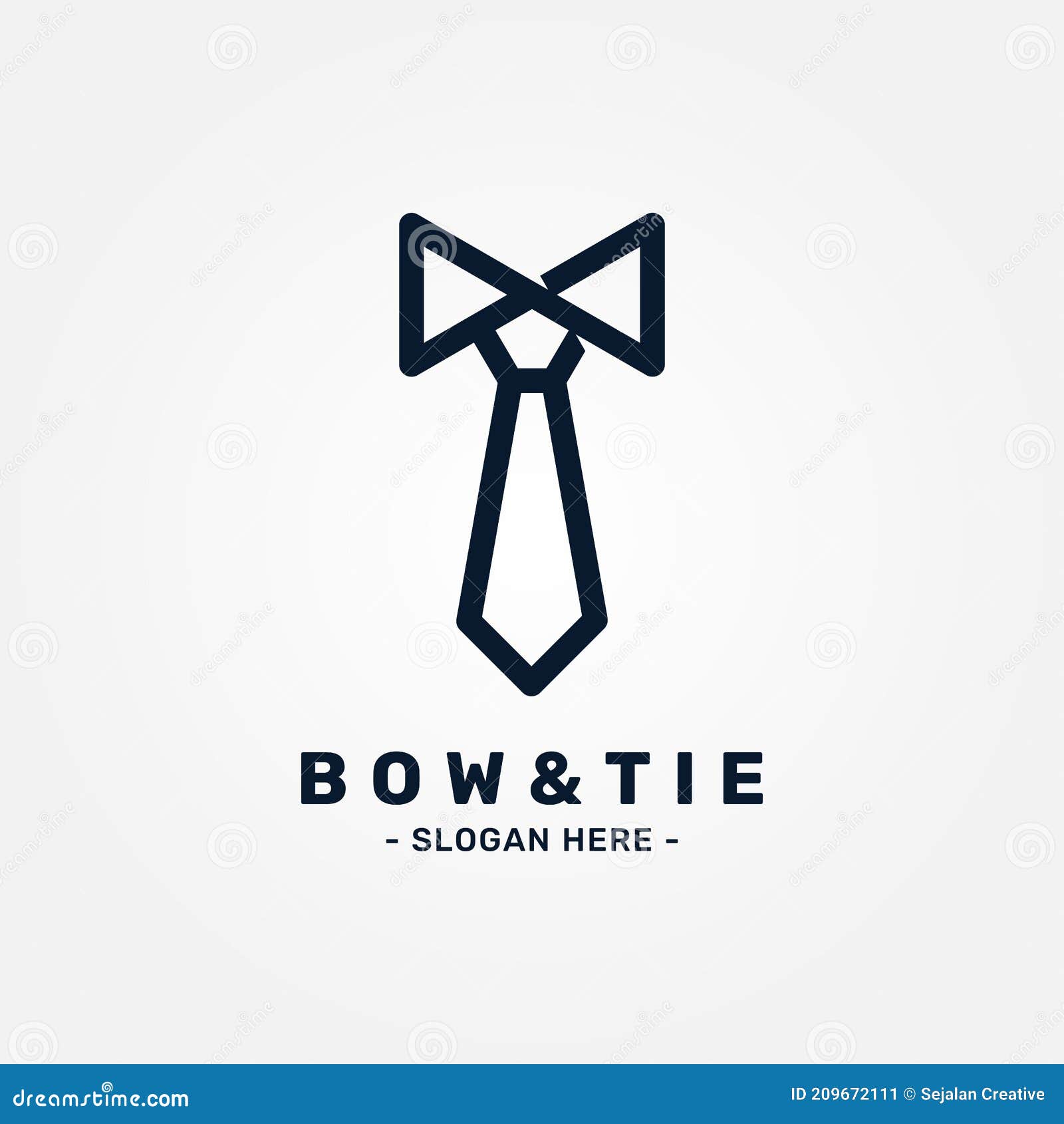 Bow Tie and Tie Logo Design Template Combination Stock Vector ...