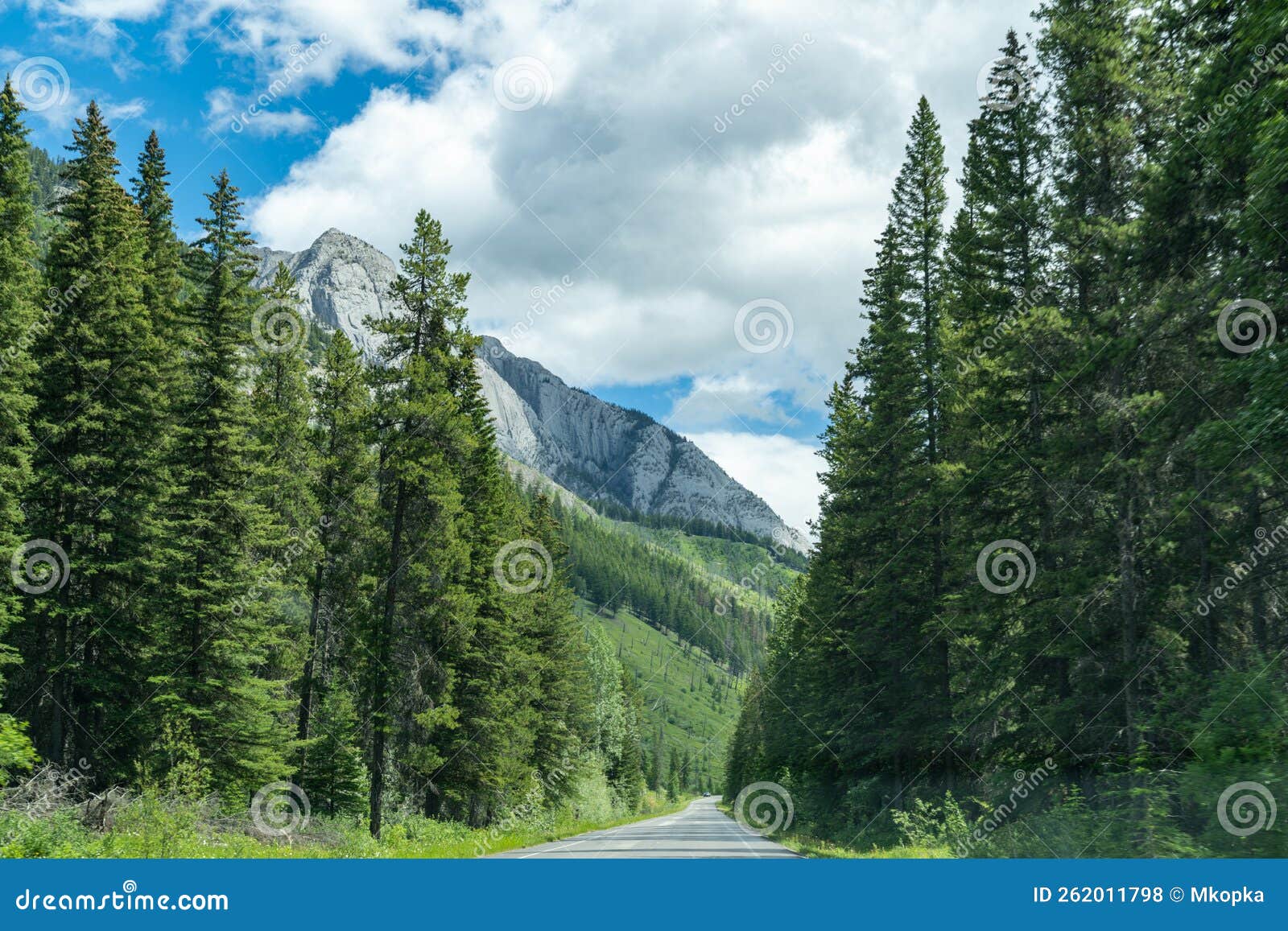 Bow Valley Parkway in Banff National Park during Summer in Canada Stock ...