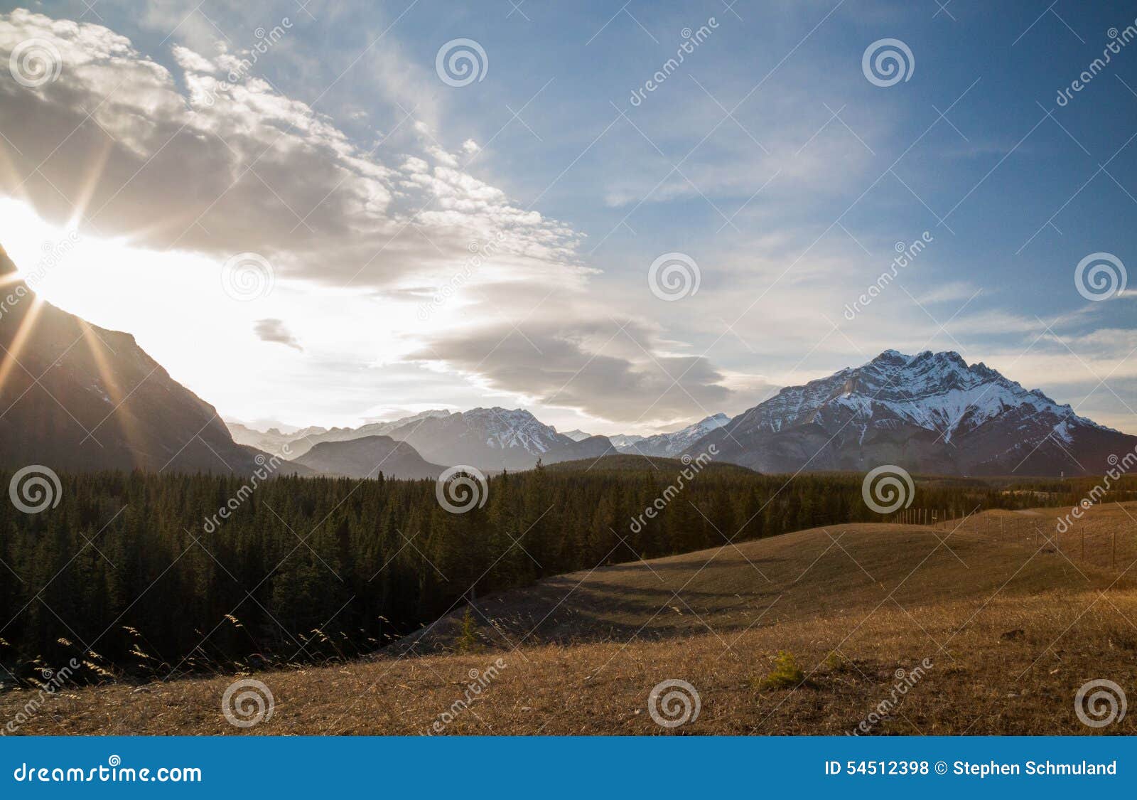 Bow Valley Sunset stock photo. Image of jack, landscape - 54512398