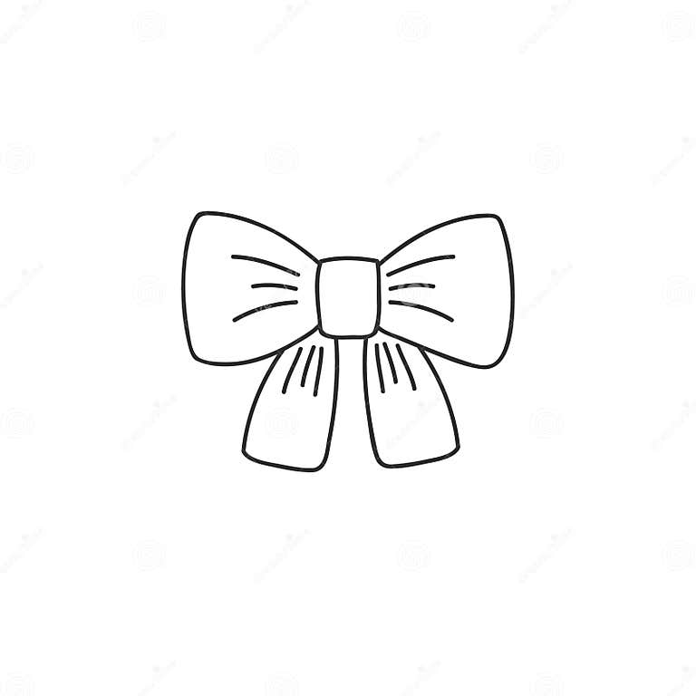 Bow. Vector Linear Drawing. Bow Vector Icon Stock Illustration ...