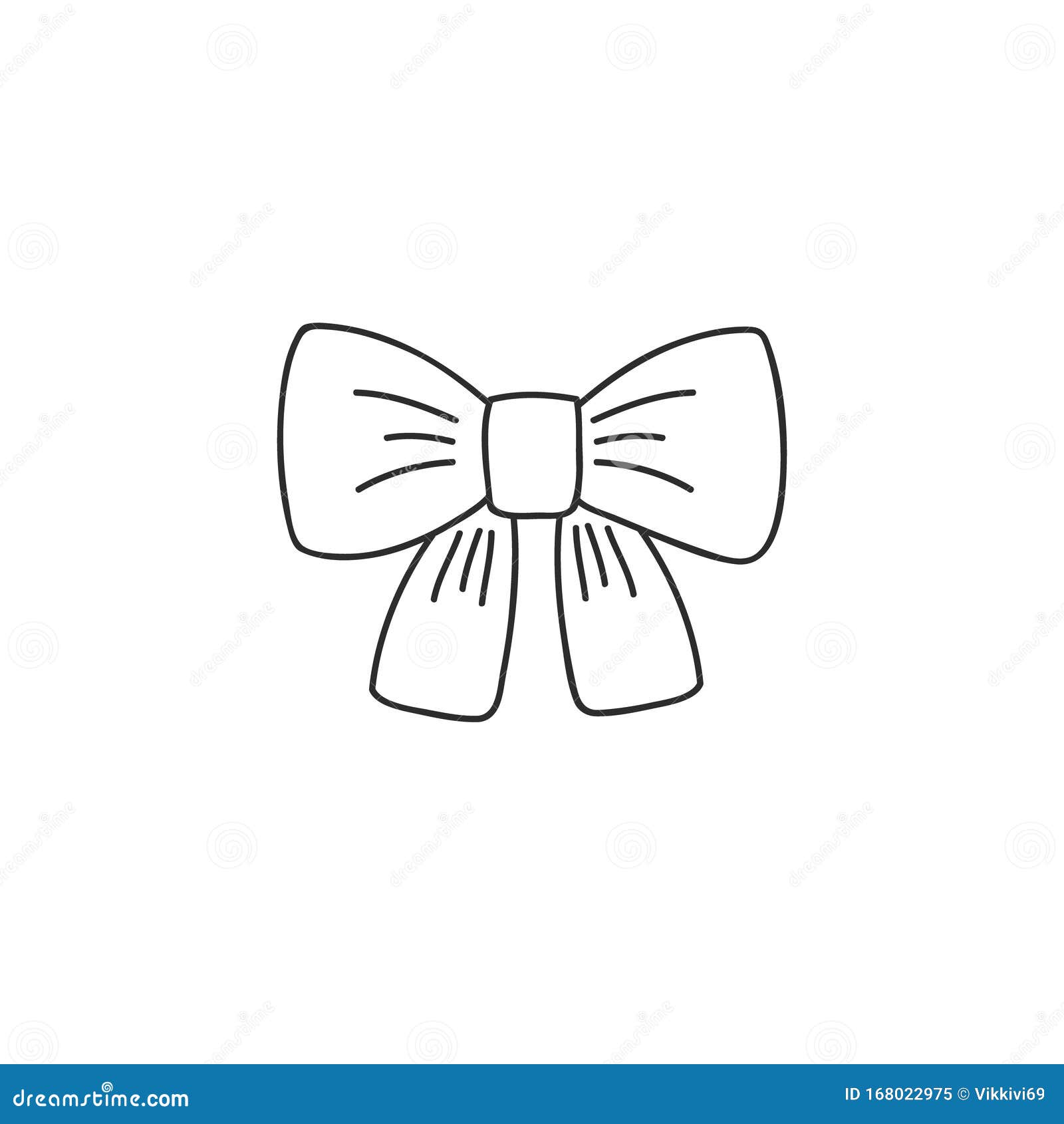 Bow. Vector Linear Drawing. Bow Vector Icon Stock Vector - Illustration ...