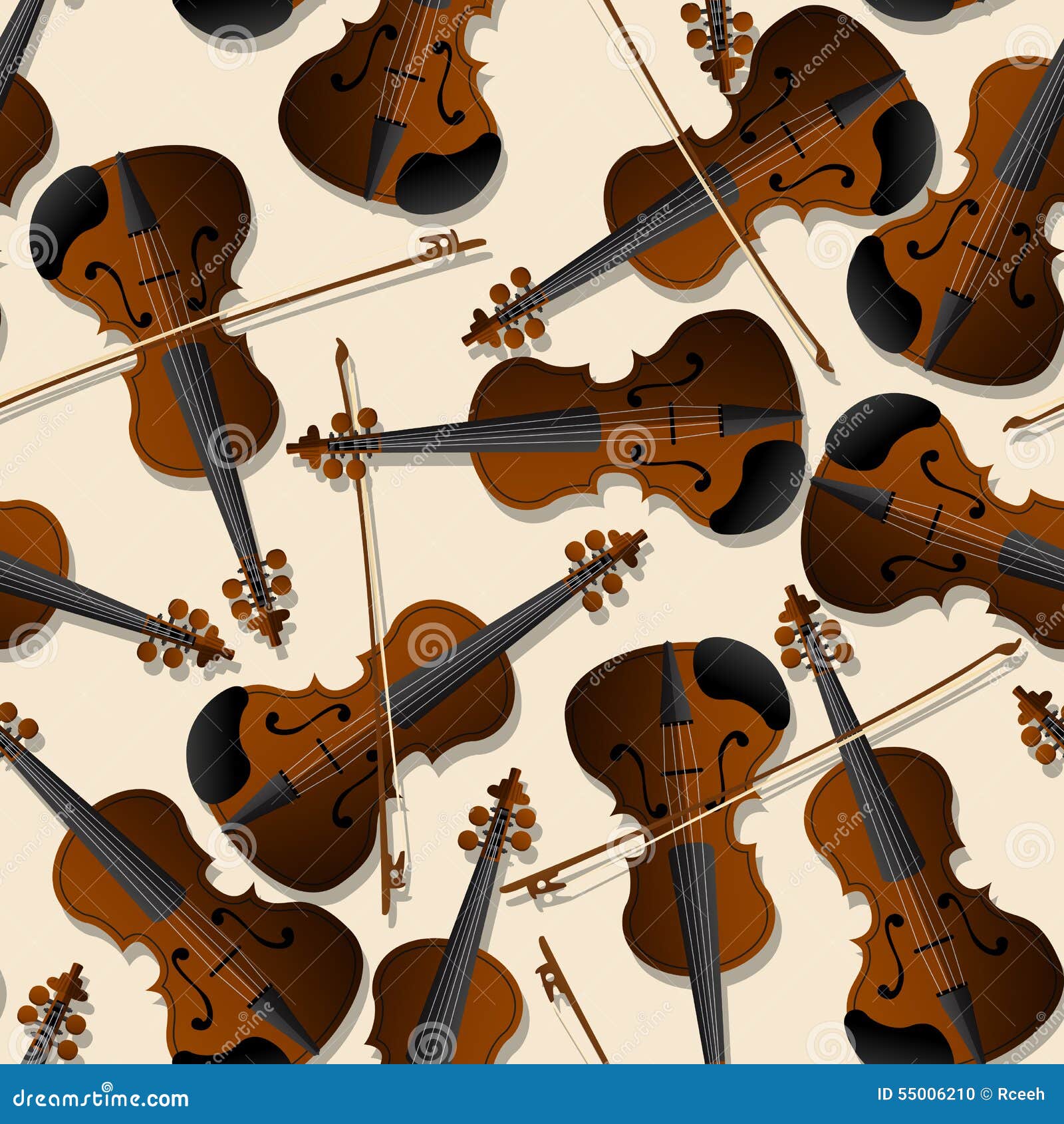 Bow and violin pattern stock illustration. Illustration of paper - 55006210