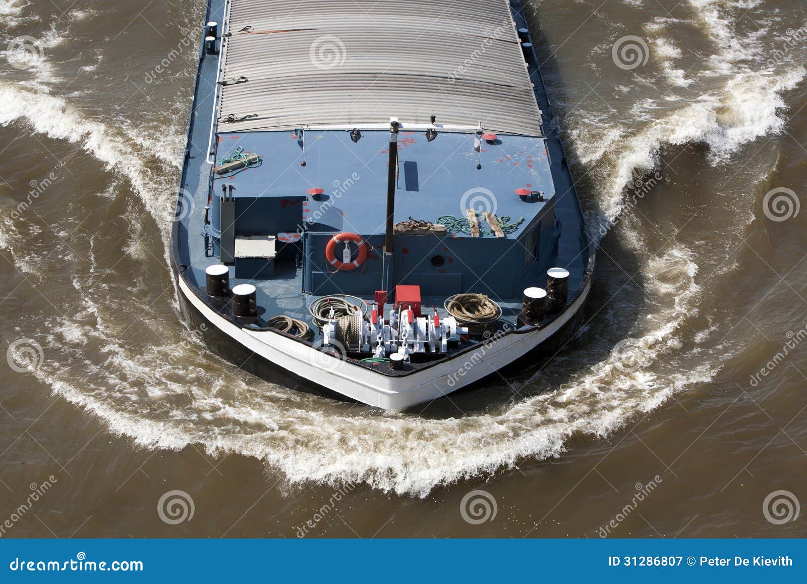 Bow wave of a barge stock image. Image of business, ship - 31286807