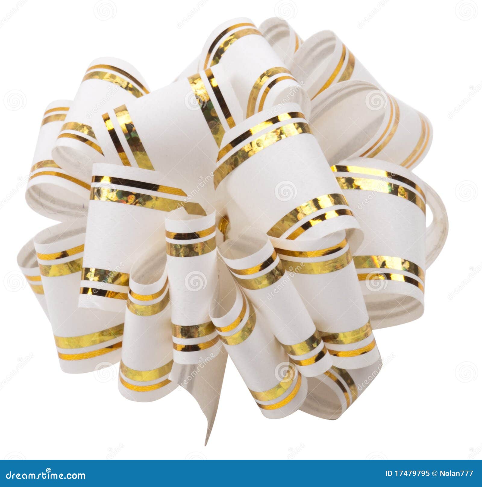 Bow from a white ribbon stock image. Image of banner - 17479795