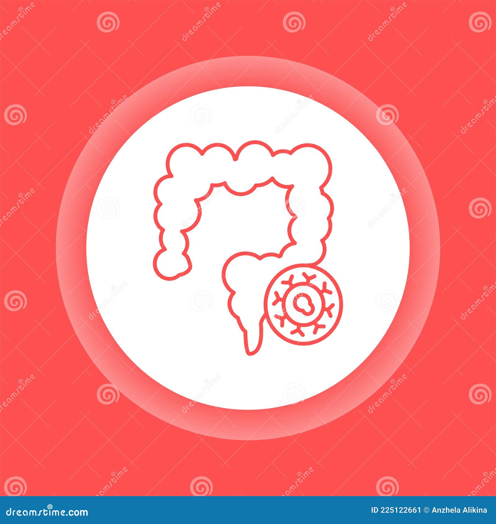 Bowel Cancer Color Glyph Icon. Oncology Stock Vector - Illustration of ... Bowel Cancer Color Glyph Icon. Oncology Stock Vector - Illustration of ...