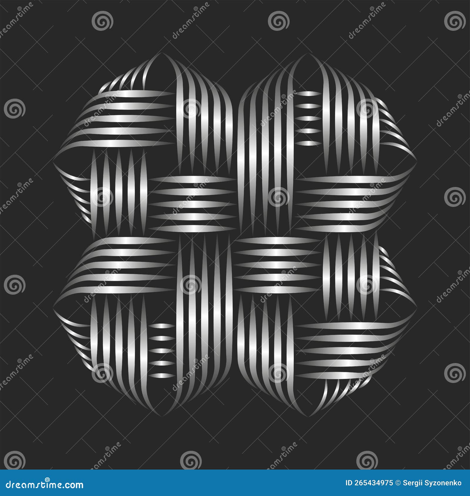 Bowen Knot Logo From Intersection Parallel Thin Metallic Lines On A ...