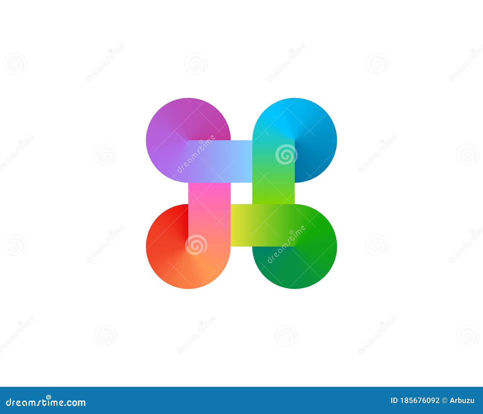 Bowen Knot Logo From Intersection Parallel Thin Metallic Lines On A ...