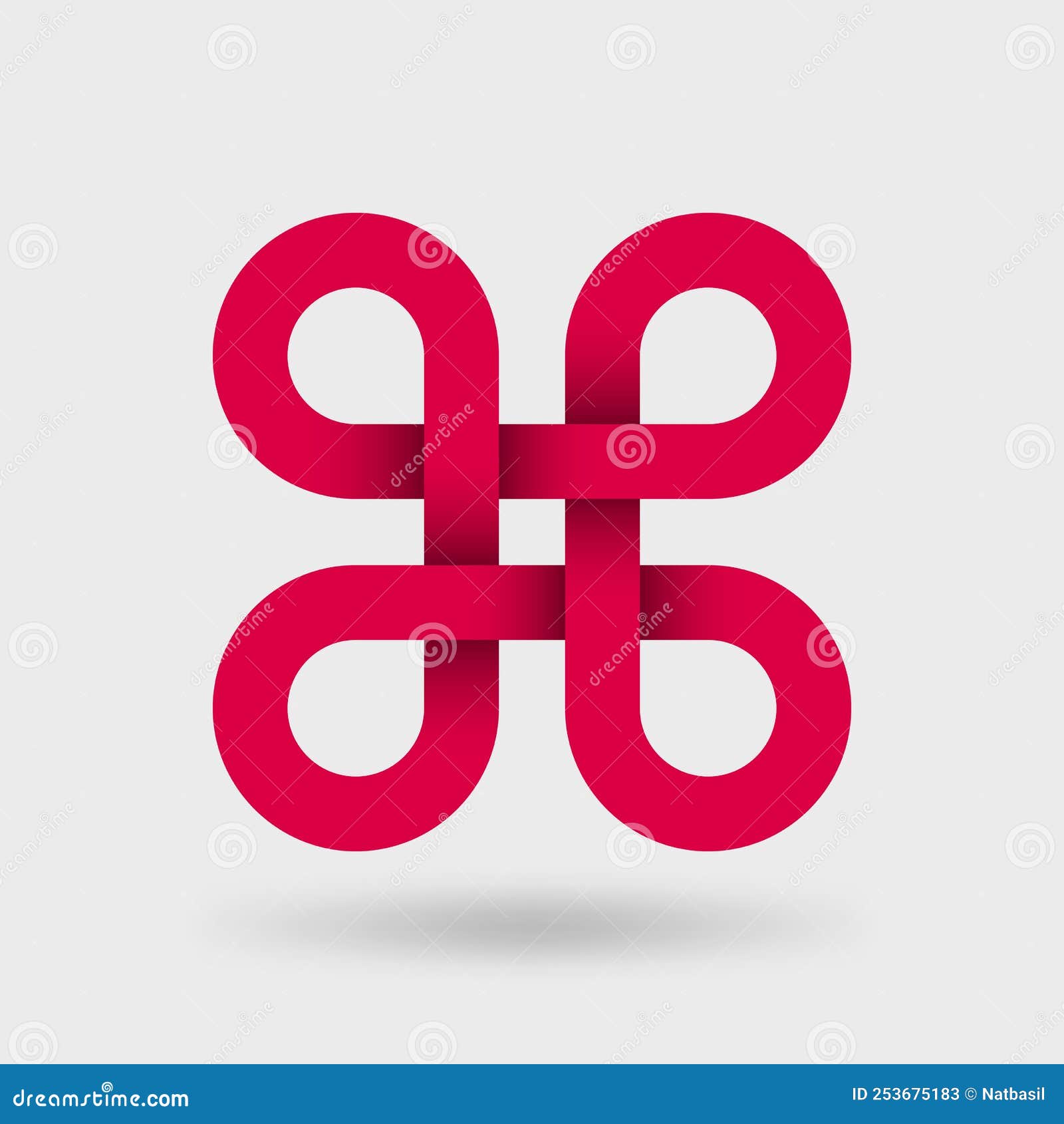 Bowen Red Knot and Infinite Loop Sign Stock Vector - Illustration of ...