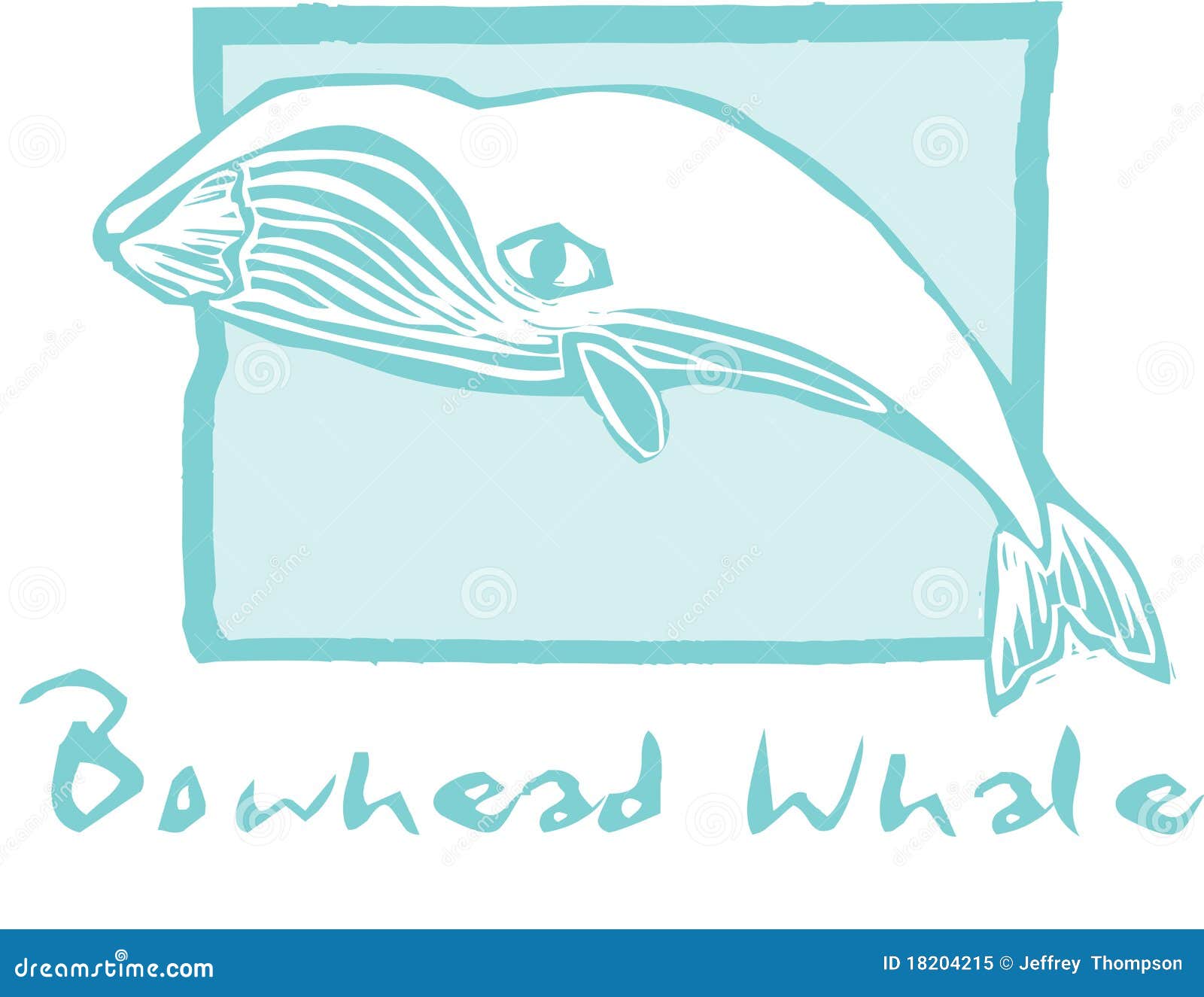 Bowhead Whale Cartoon Background Seamless Wallpaper Vector Illustration ...