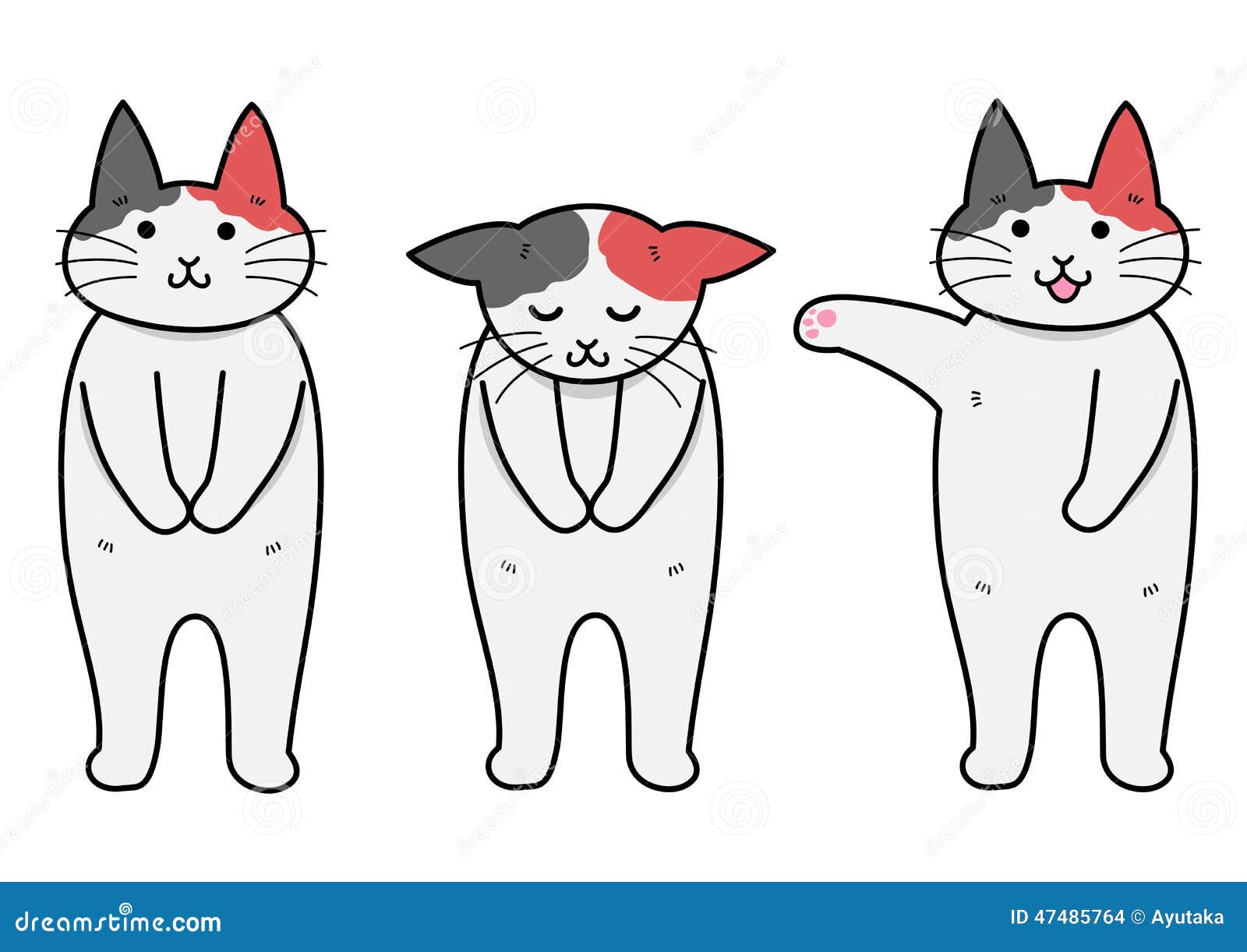 Bowing Cat Vector Illustration | CartoonDealer.com #47485764