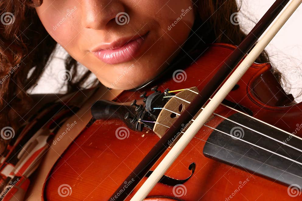 Bowing a Violin stock photo. Image of play, closeup, instrument - 6095198