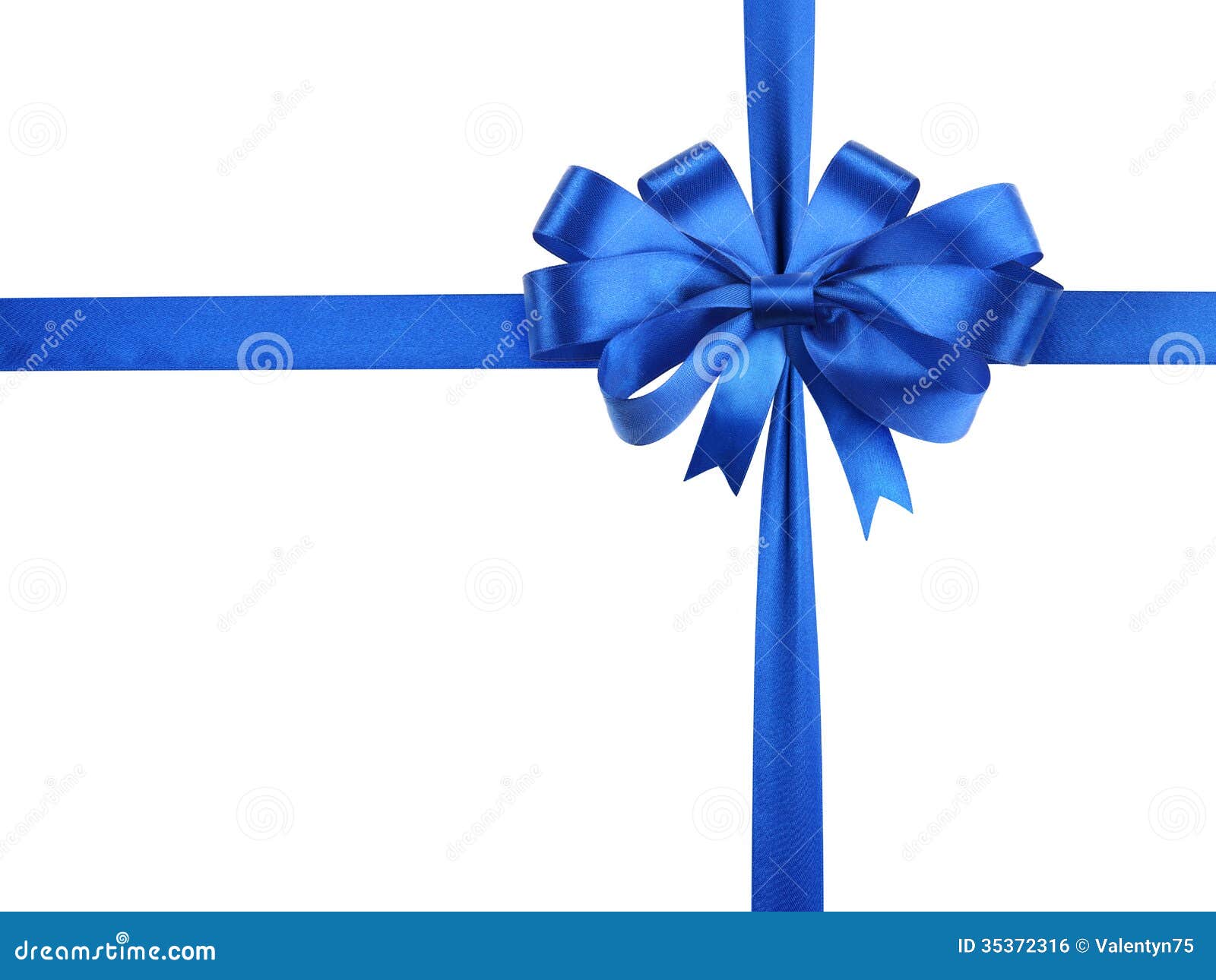 Bowknot of blue ribbon. stock photo. Image of horizontal - 35372316