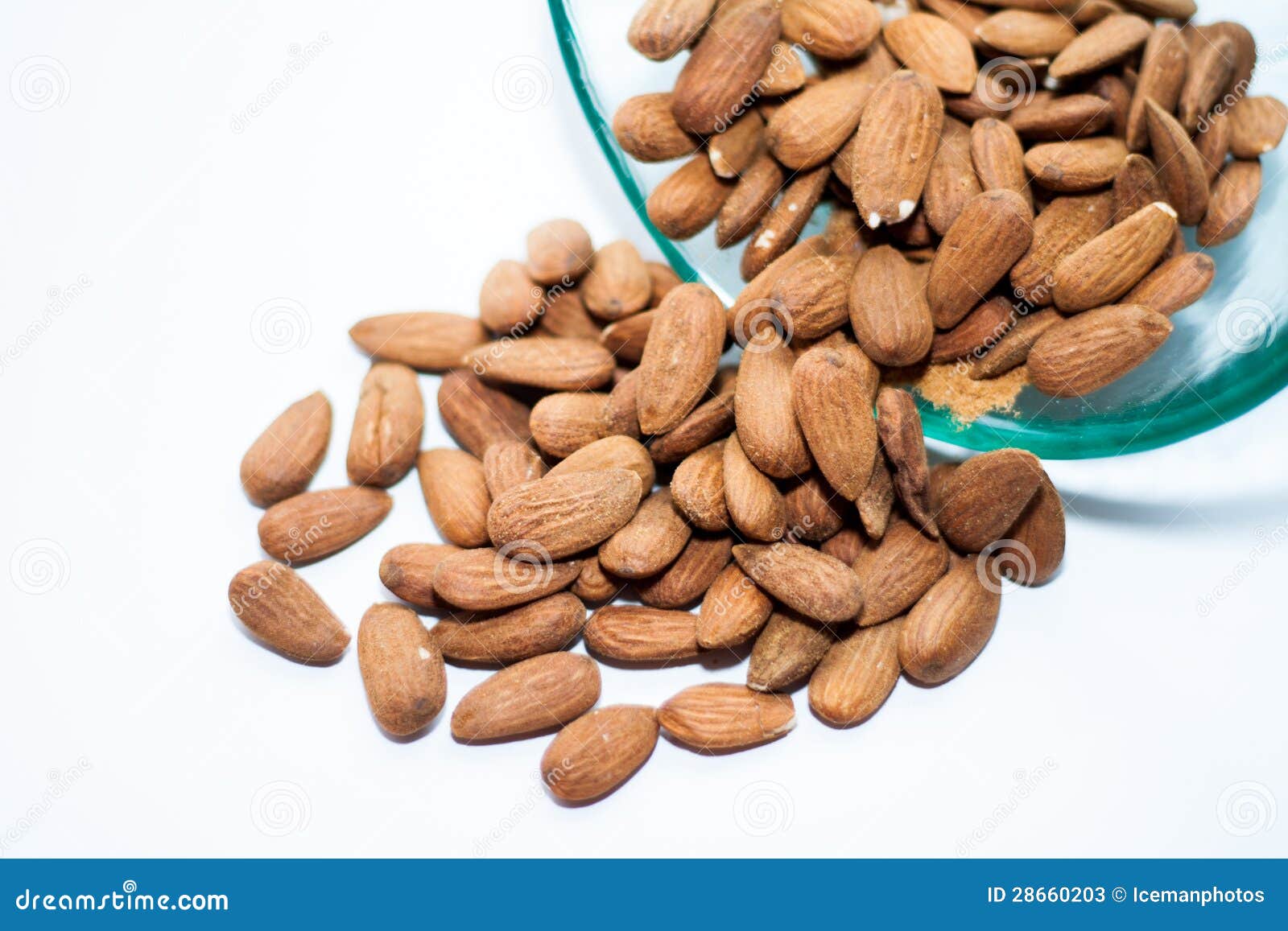 Bowl of almonds stock image. Image of bunch, almond, glass - 28660203