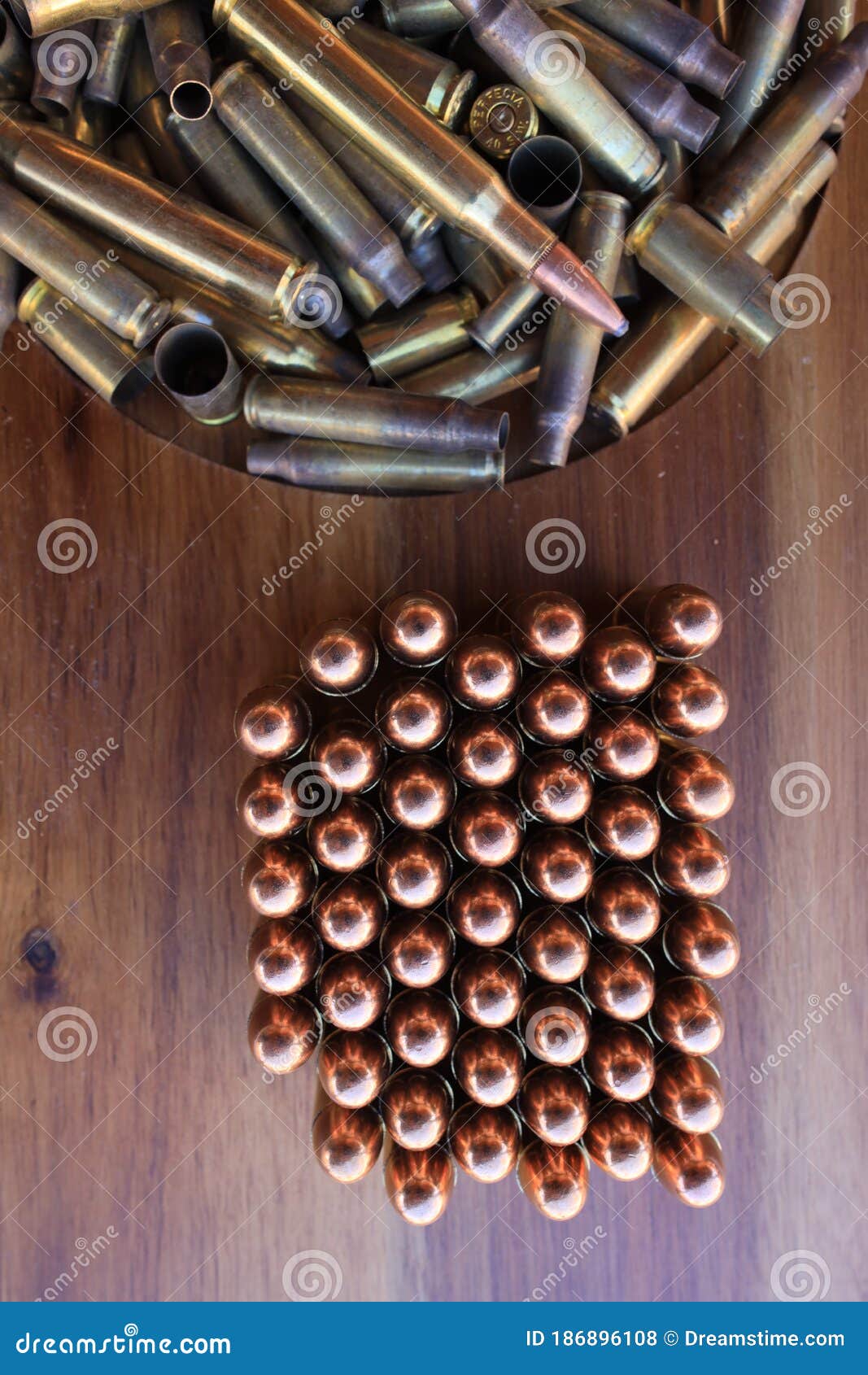 A stack of bullets stock photo. Image of slug, spent - 186896108