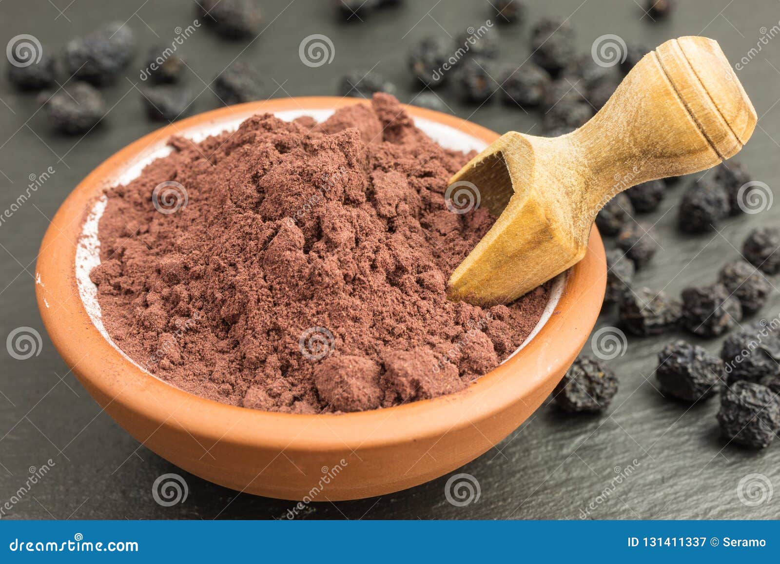 Aronia berry powder stock image. Image of powder, berry - 131411337