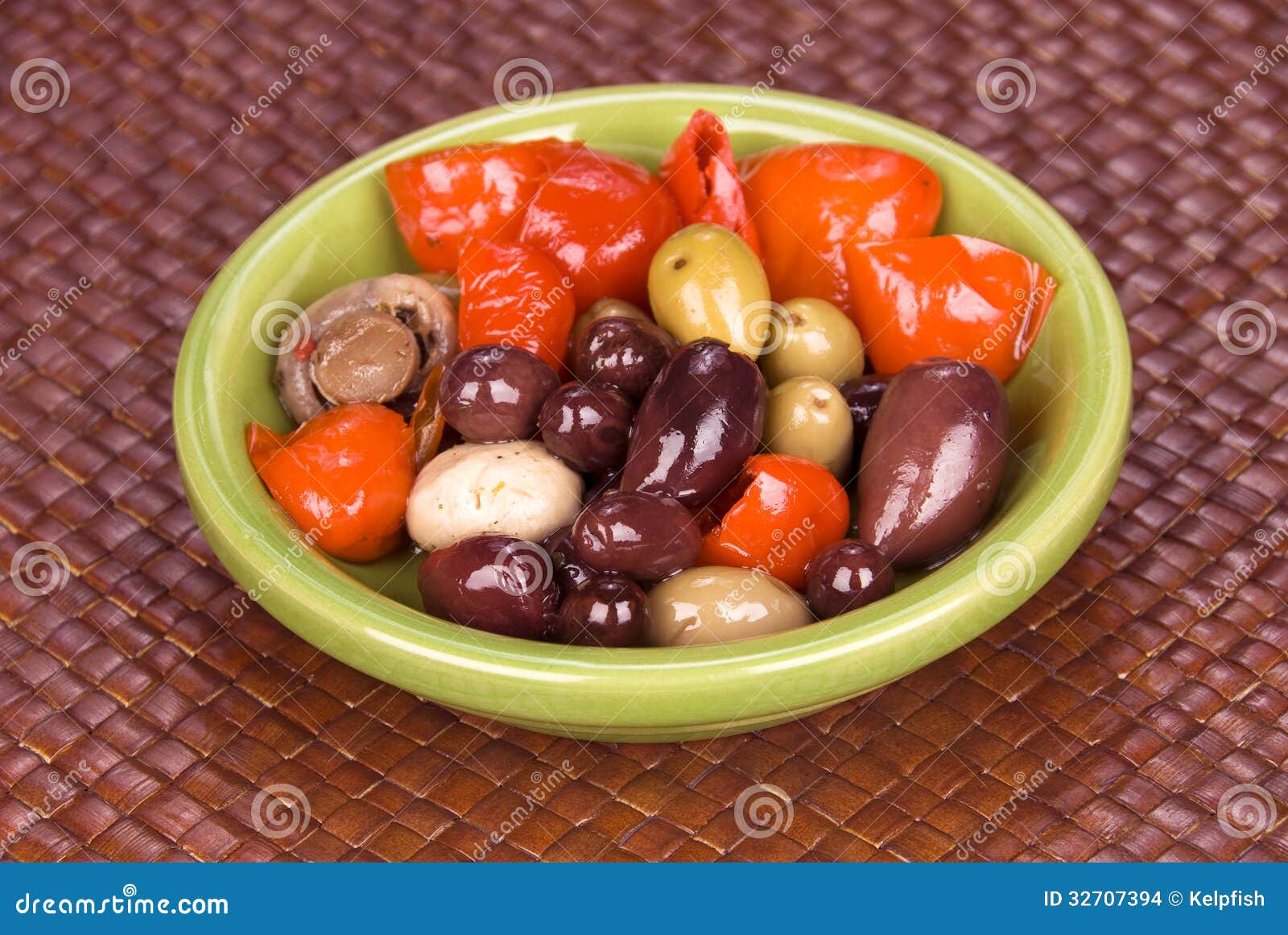 Bowl of assorted olives stock photo. Image of food, green - 32707394