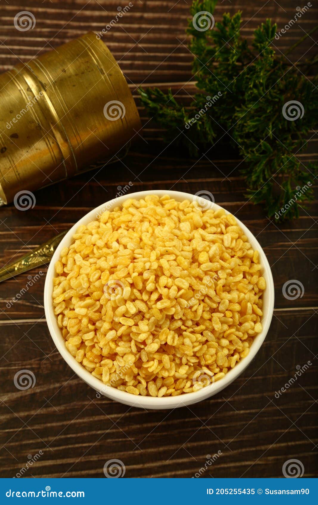 Bowl Of Baked Moong Dal Pulses Salty Snack Dish Stock Image Image