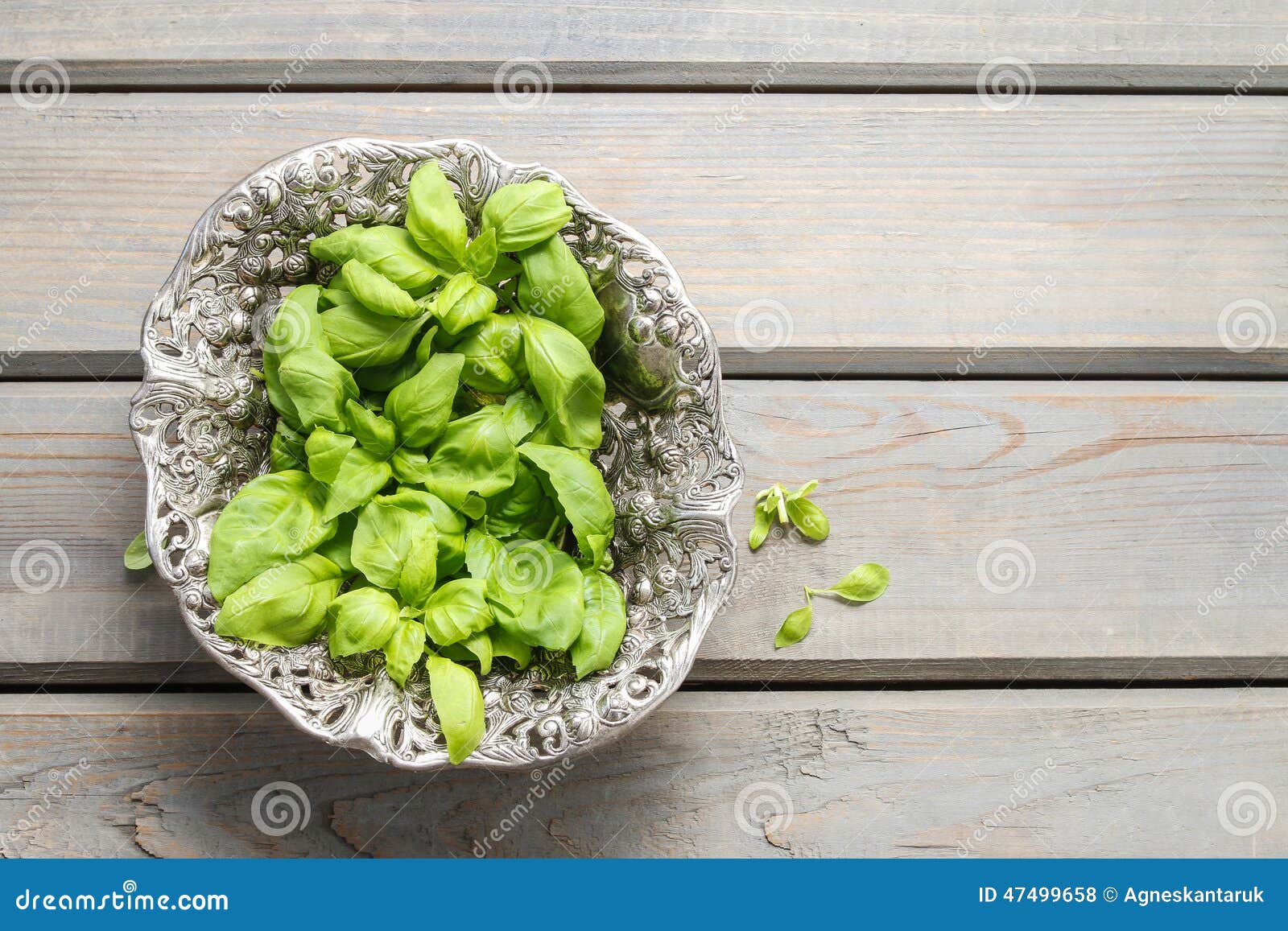 Bowl of basil leaves stock photo. Image of country, design - 47499658