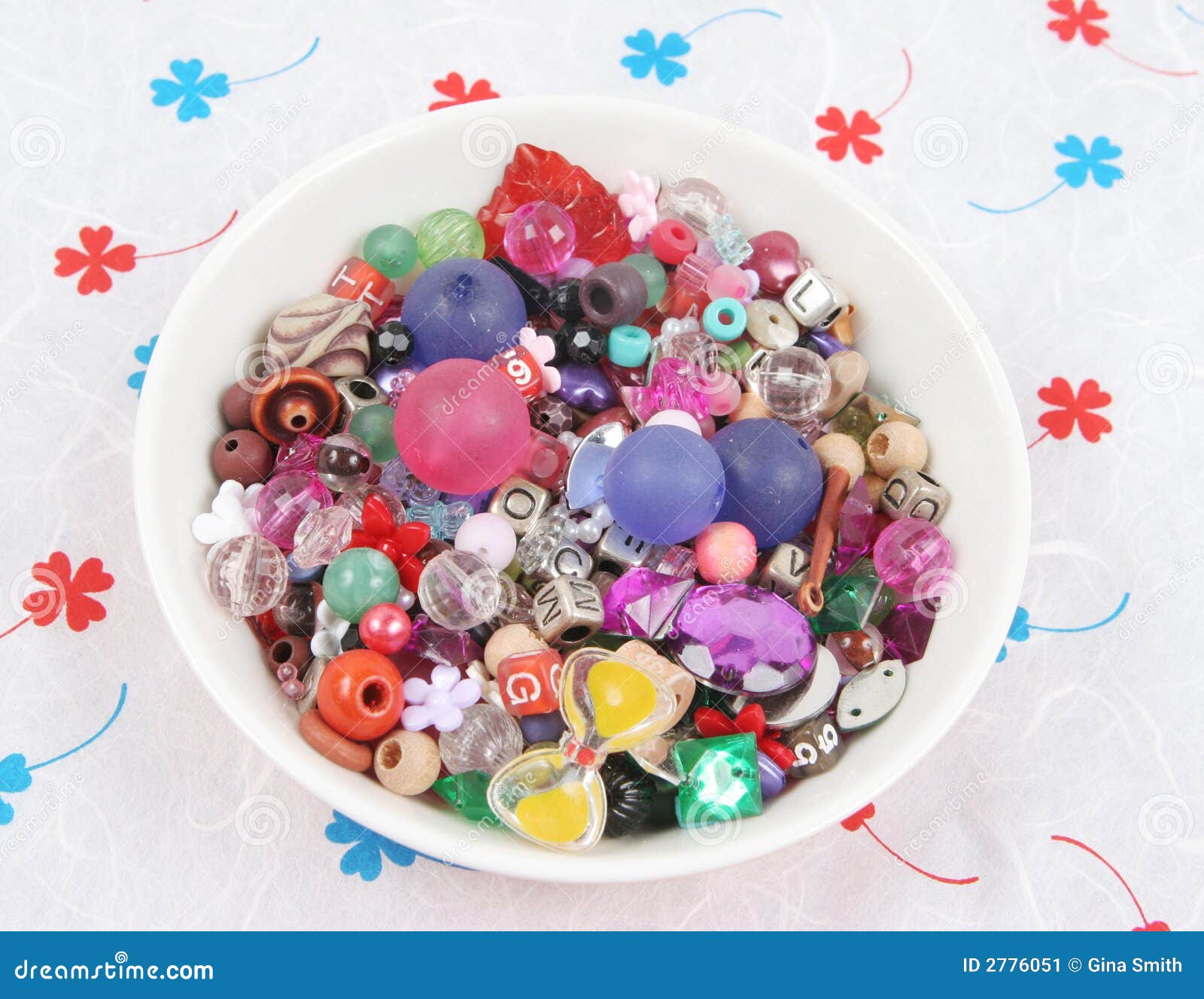 Bowl of beads and buttons stock image. Image of plate - 2776051