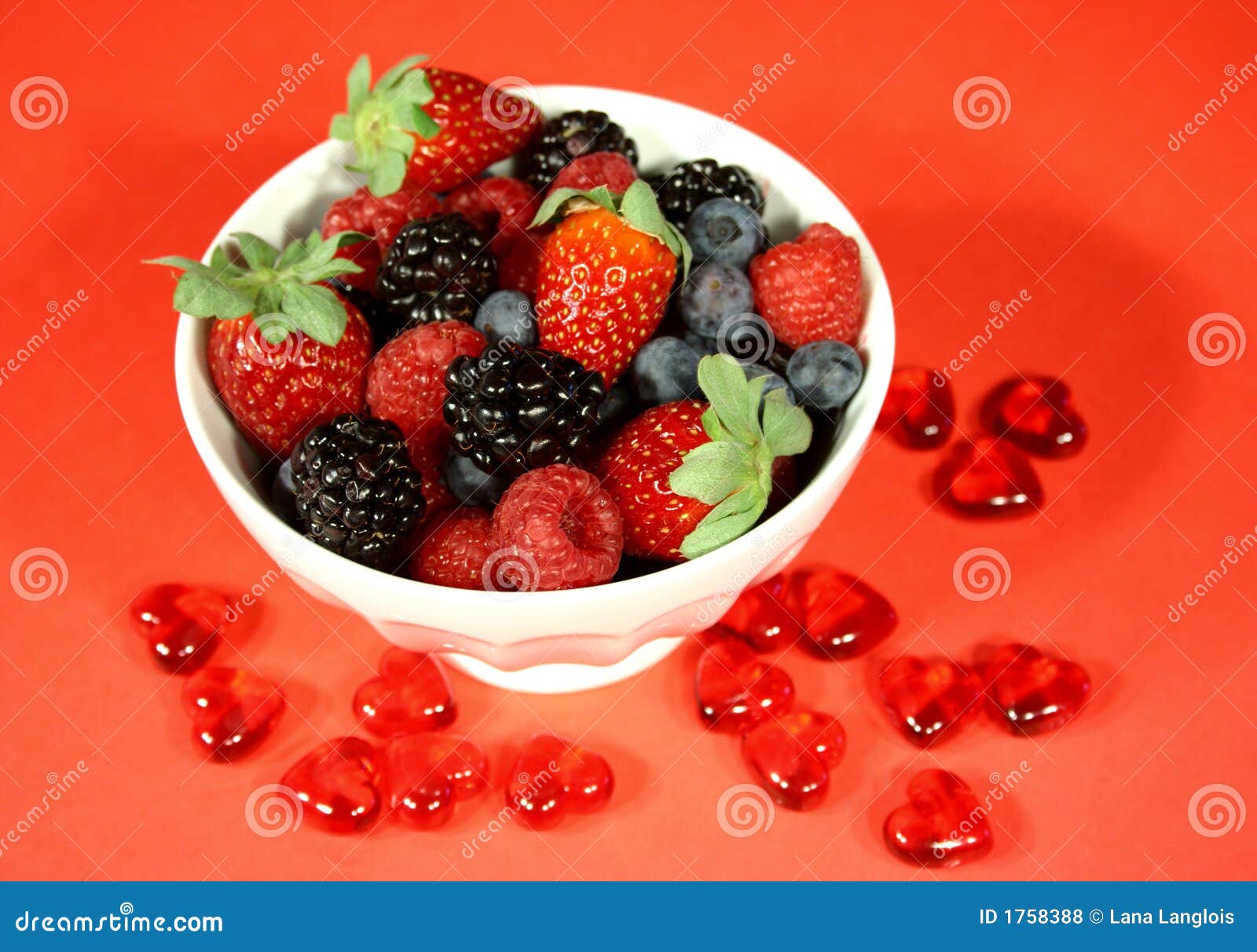 Bowl of berries stock photo. Image of dessert, closeup - 1758388