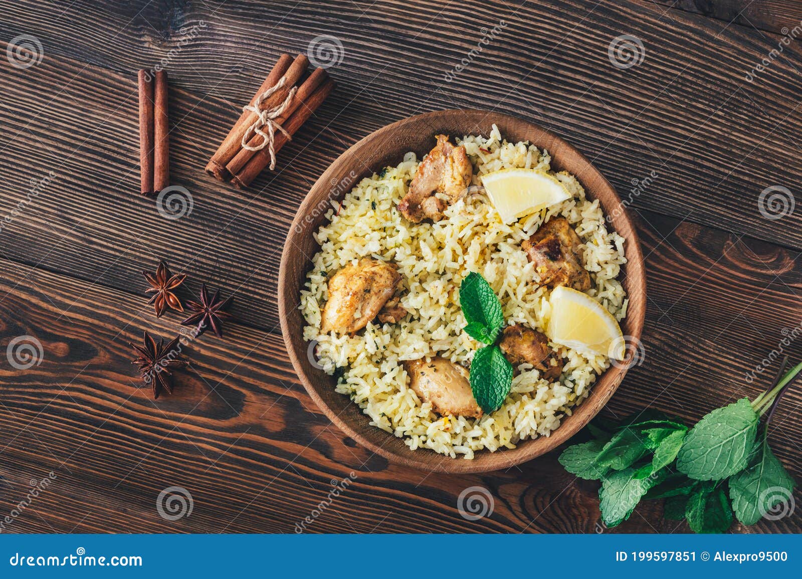 Bowl of biryani stock image. Image of cooked, grain - 199597851