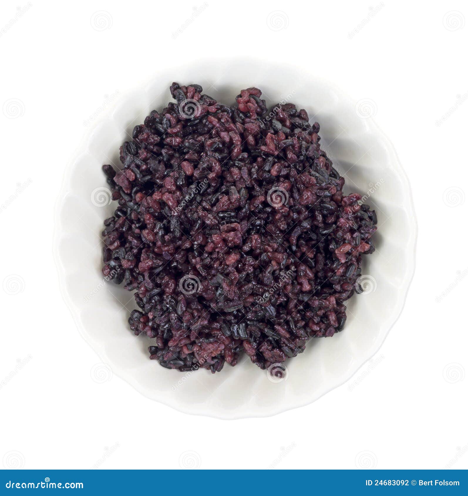 Bowl of black pearl rice stock photo. Image of bowl, cuisine - 24683092