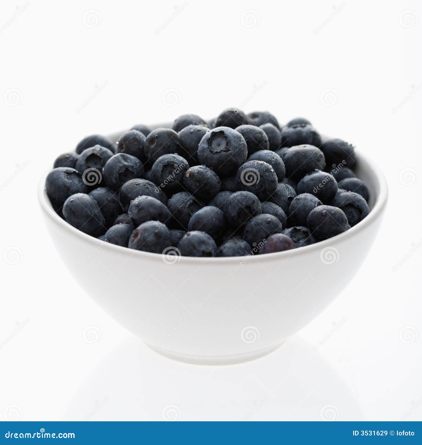 Bowl of Blueberries. stock image. Image of bowl, diet - 3531629