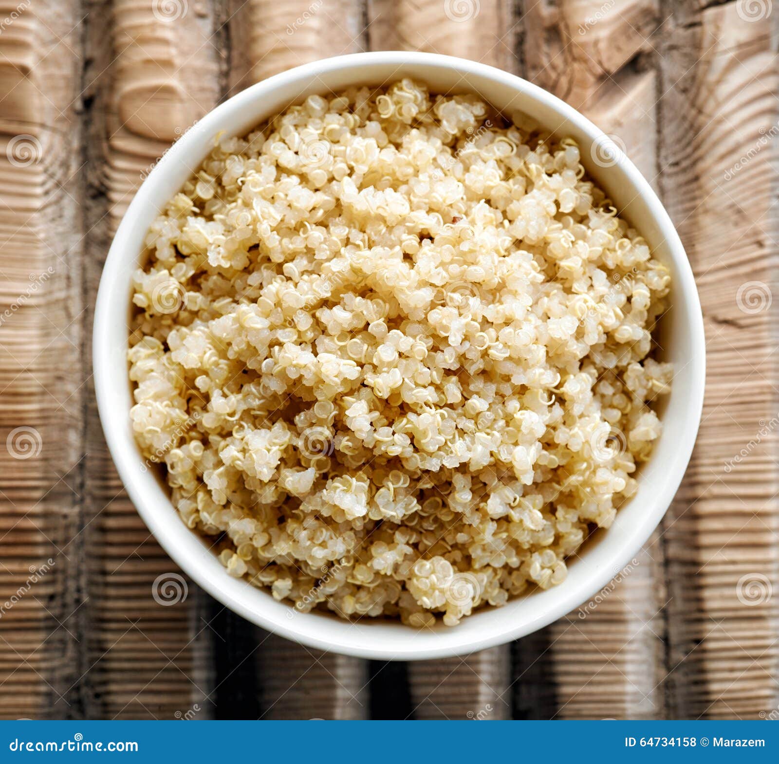 Bowl of boiled Quinoa stock photo. Image of view, ingredient - 64734158