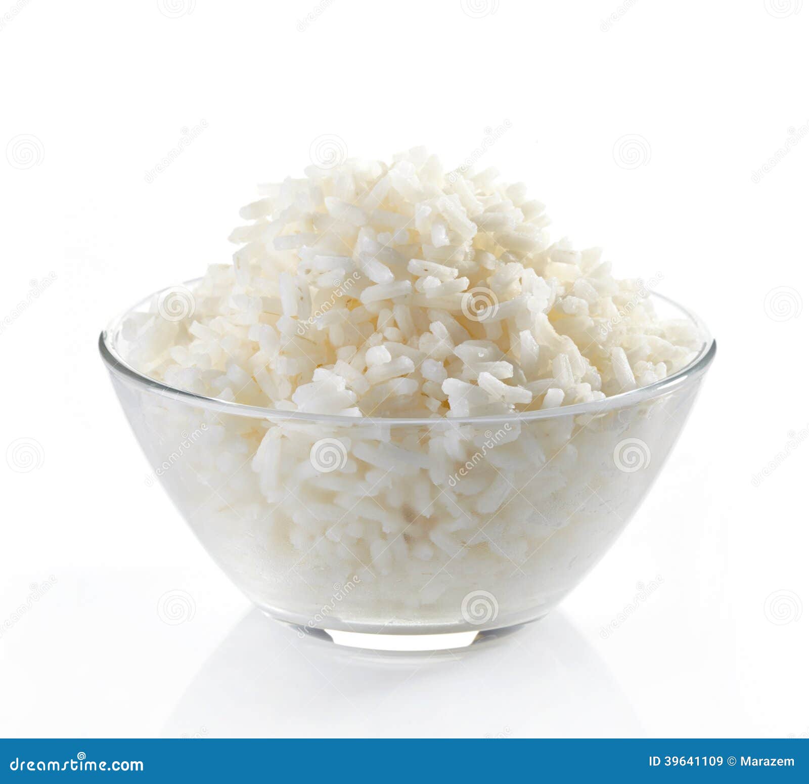 Bowl of boiled rice stock image. Image of food, dish - 39641109
