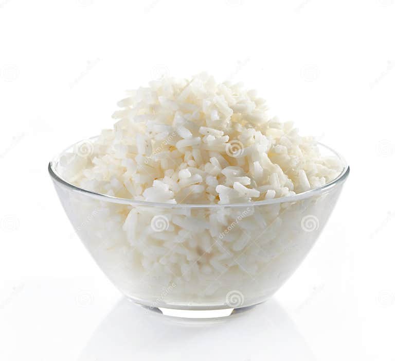 Bowl of boiled rice stock image. Image of food, dish - 39641109