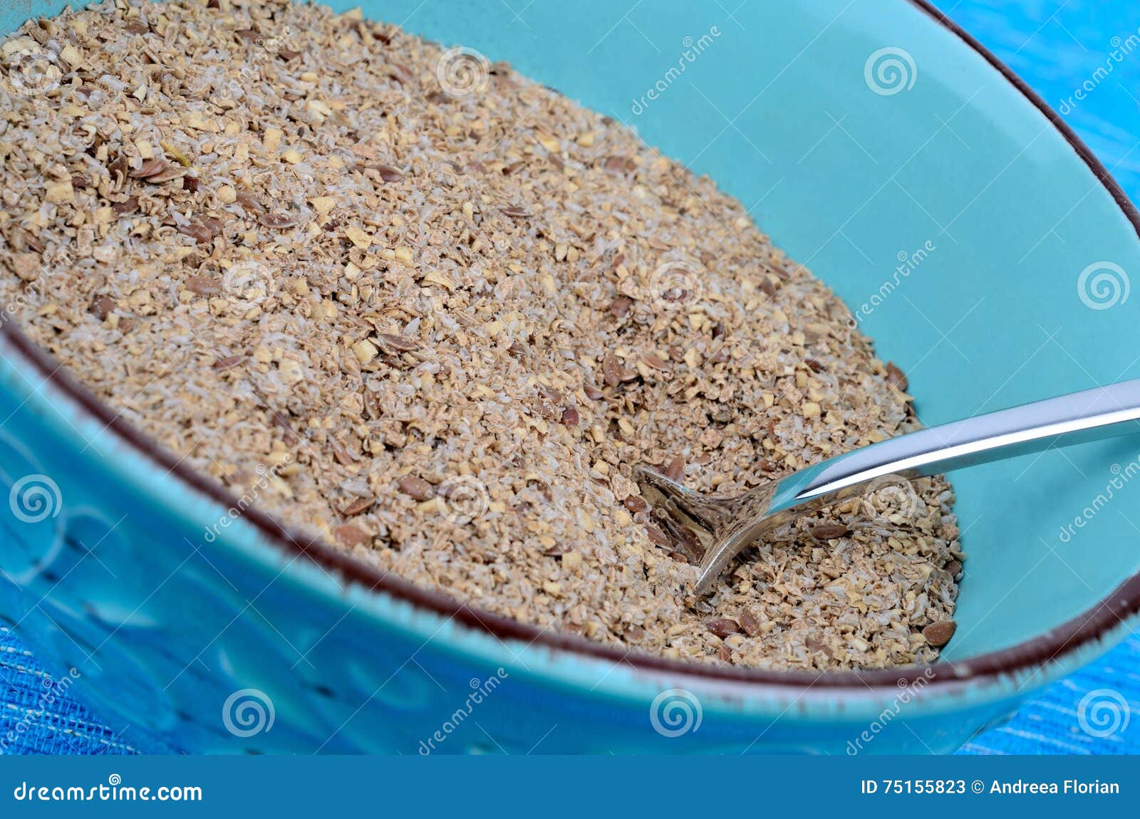 Bowl with bran stock image. Image of ceramic, delicious - 75155823