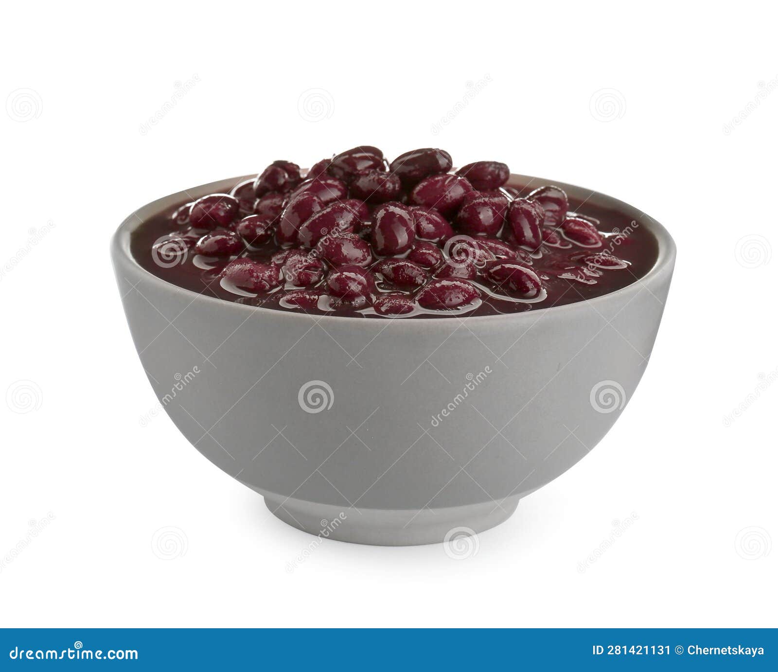 Bowl of Canned Kidney Beans on White Background Stock Image - Image of ...