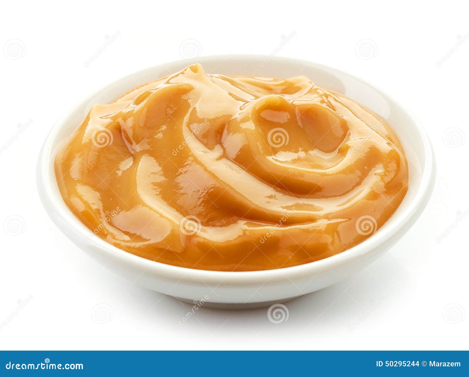 Bowl of caramel pudding stock photo. Image of sauce, calories - 50295244