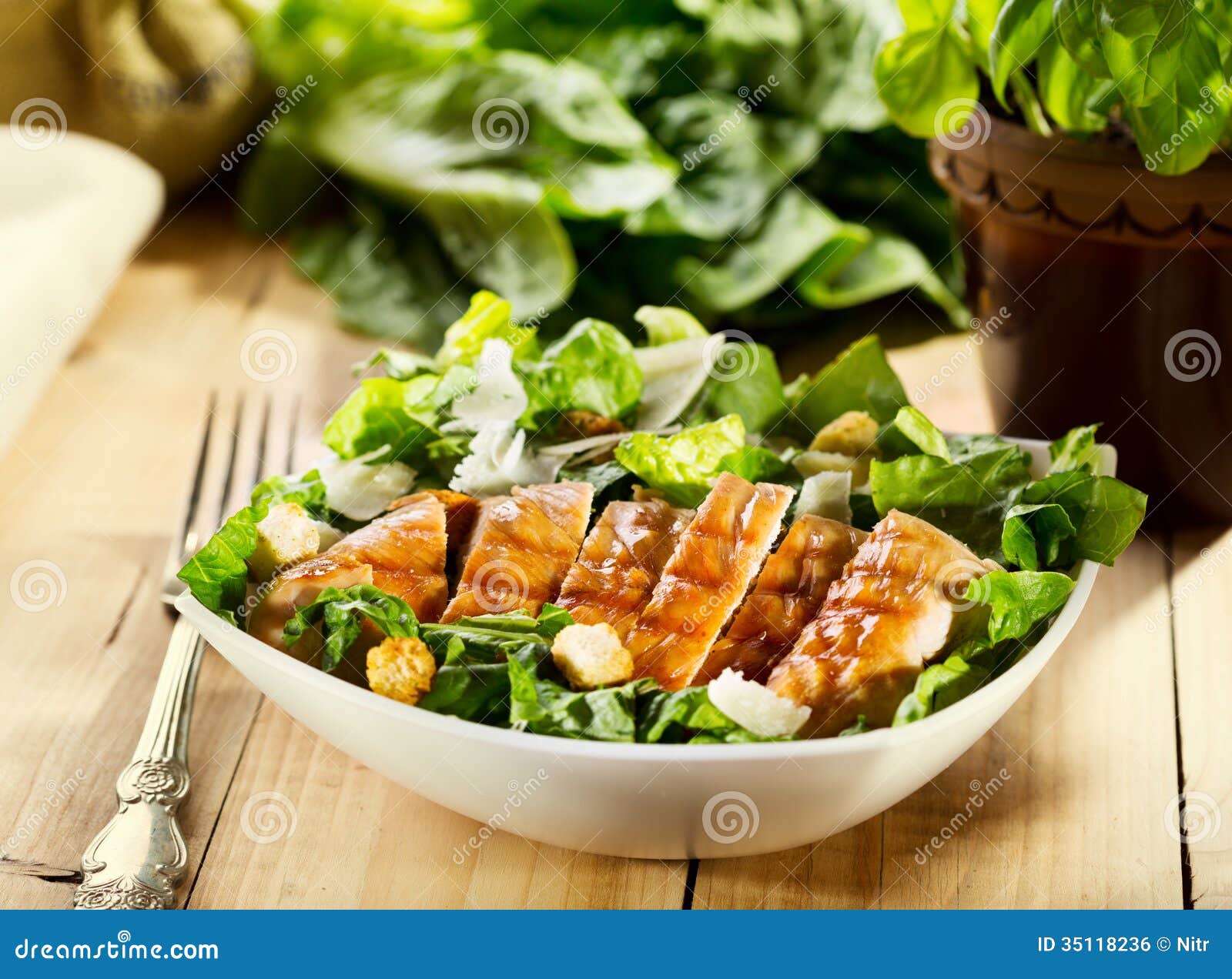 Bowl of chicken salad stock photo. Image of fresh, breast - 35118236