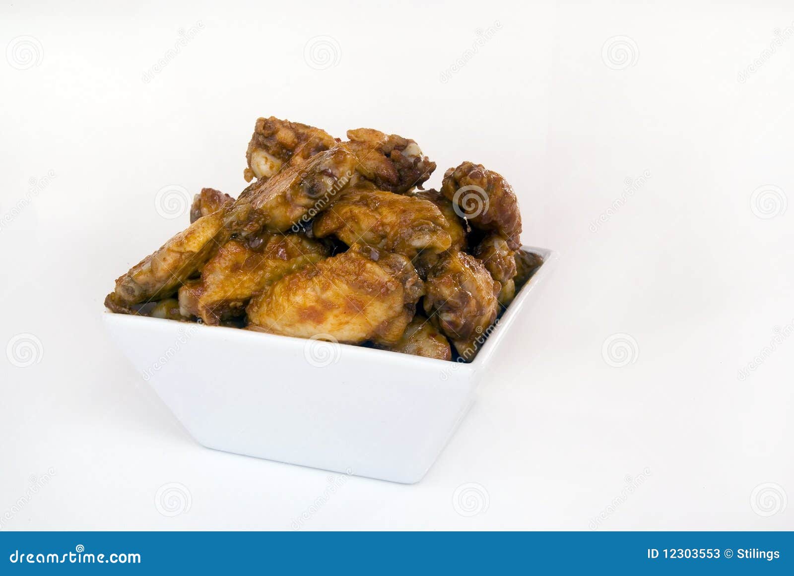 Bowl of chicken wings stock image. Image of dinner, baked - 12303553