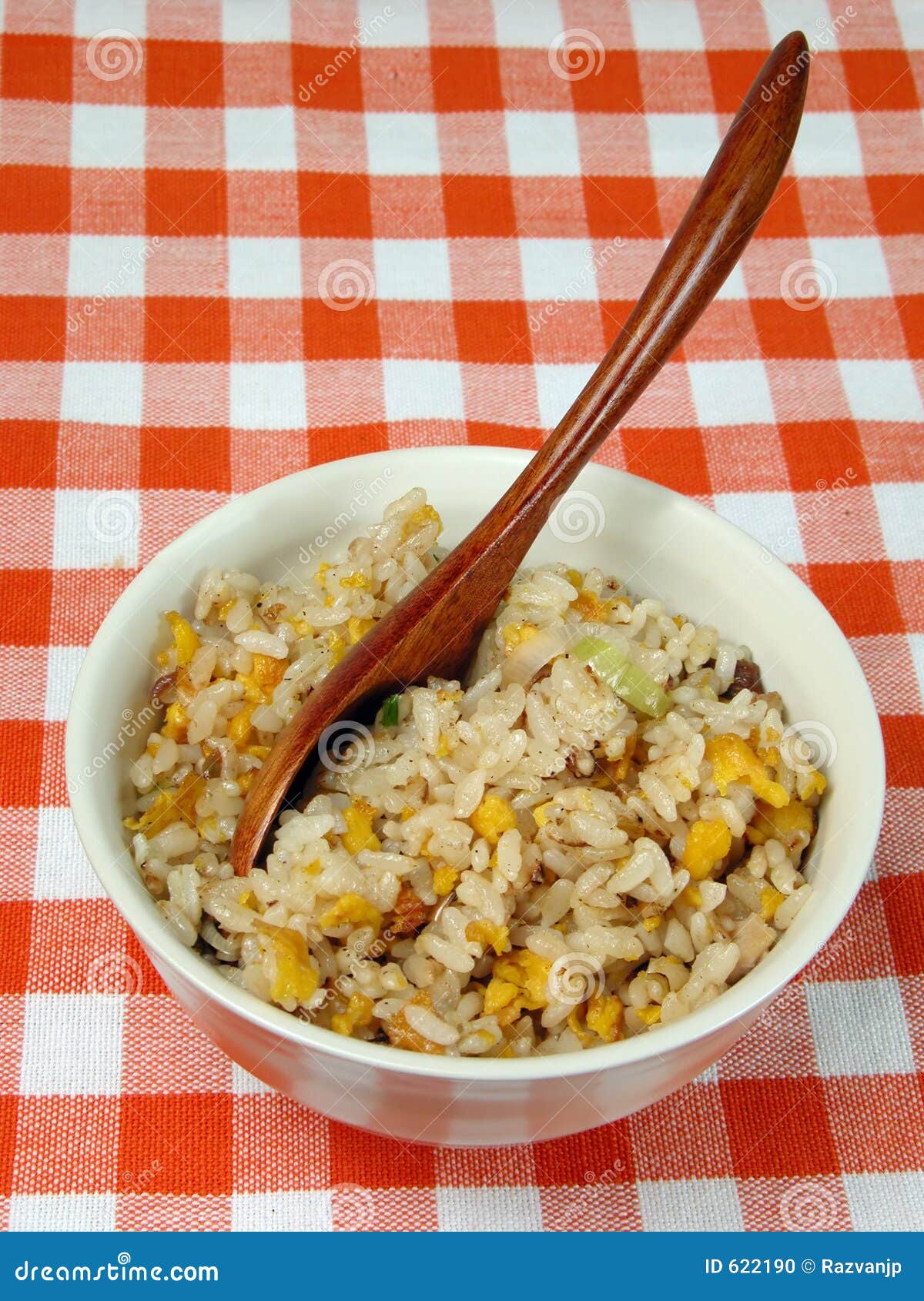 Bowl with Chinese Rice on a Table Stock Photo - Image of fried, mixture ...