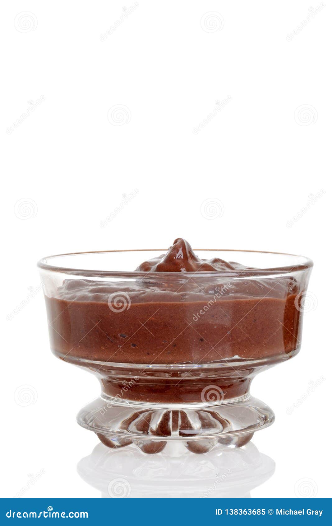 Bowl of chocolate pudding stock image. Image of dish - 138363685