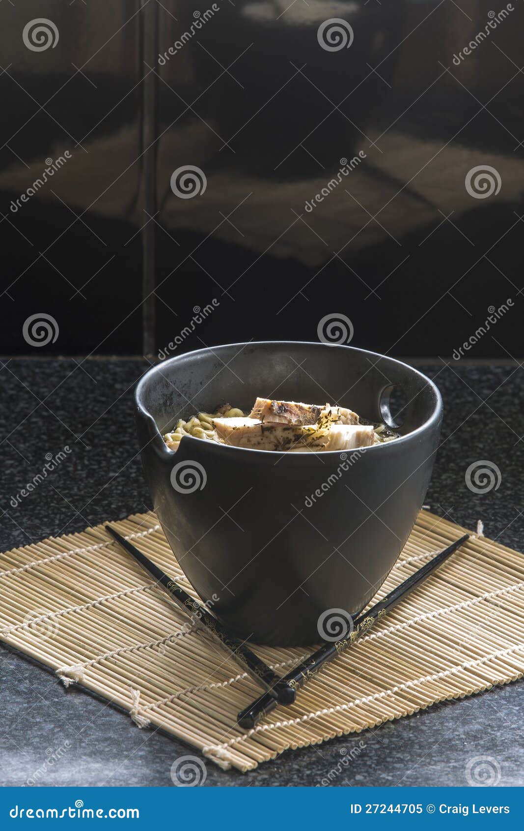 Bowl and chop sticks stock image. Image of chicken, food - 27244705