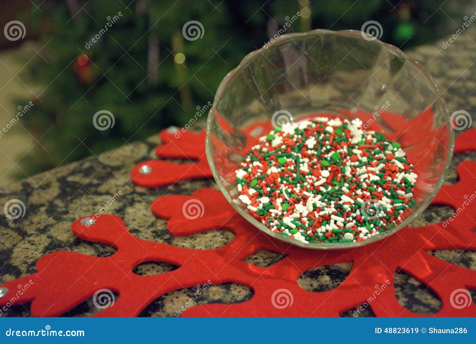 Bowl of Christmas Sprinkles Stock Image - Image of holidays, cookies ...