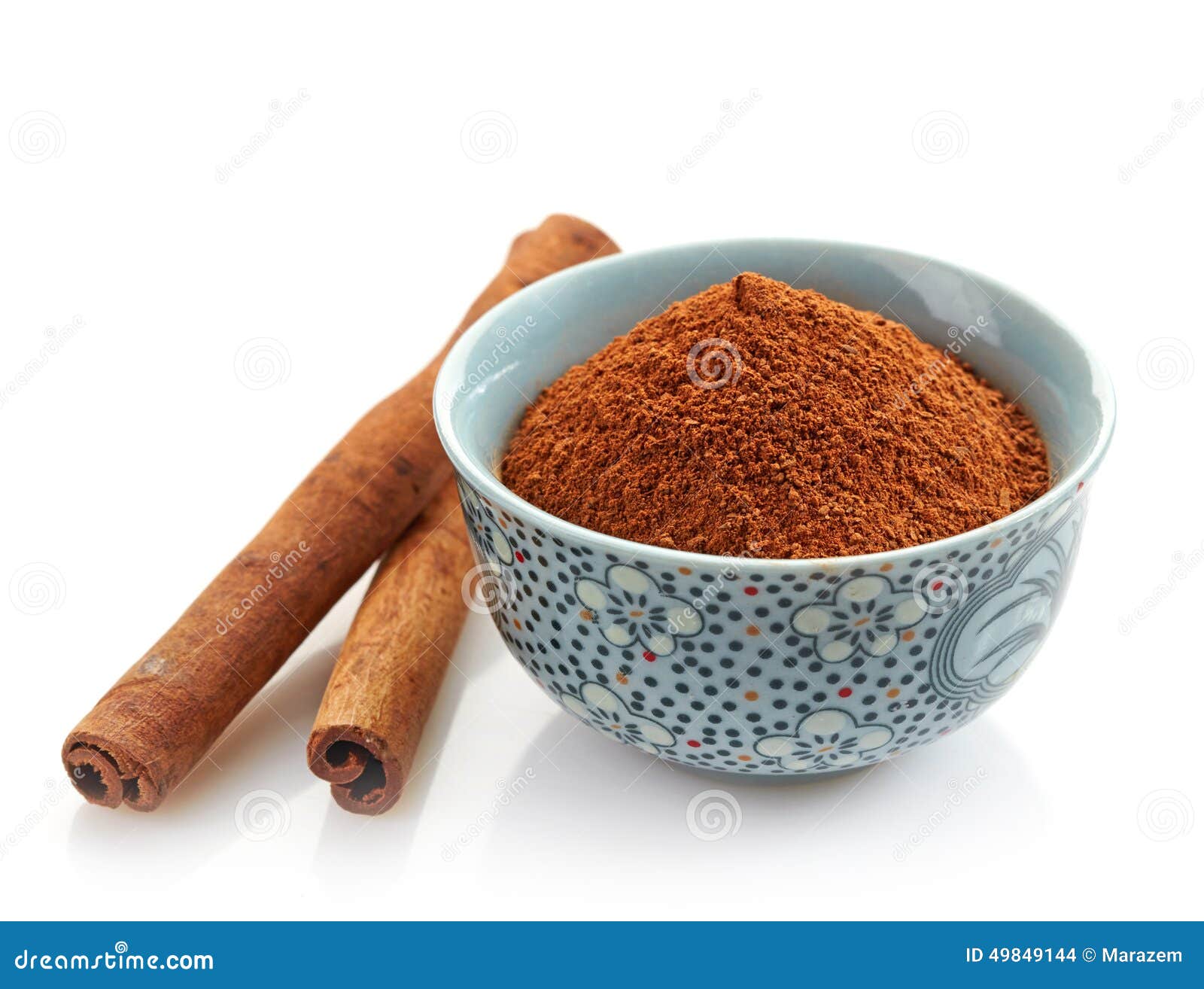 Bowl of cinnamon powder stock photo. Image of colorful - 49849144
