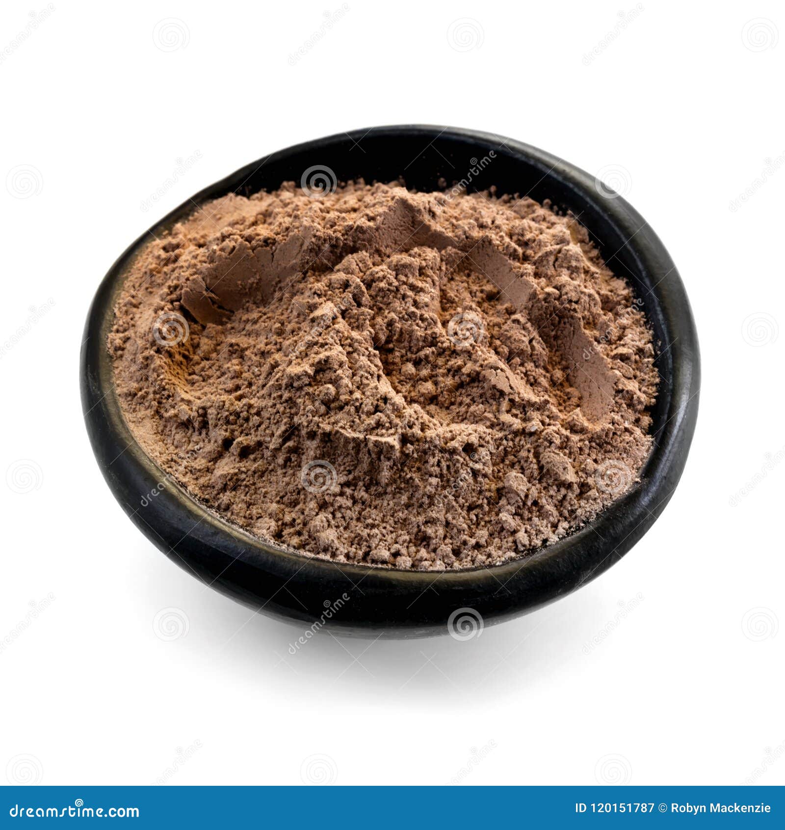 Bowl of Cocoa Powder Isolated on White Stock Image - Image of drinking ...