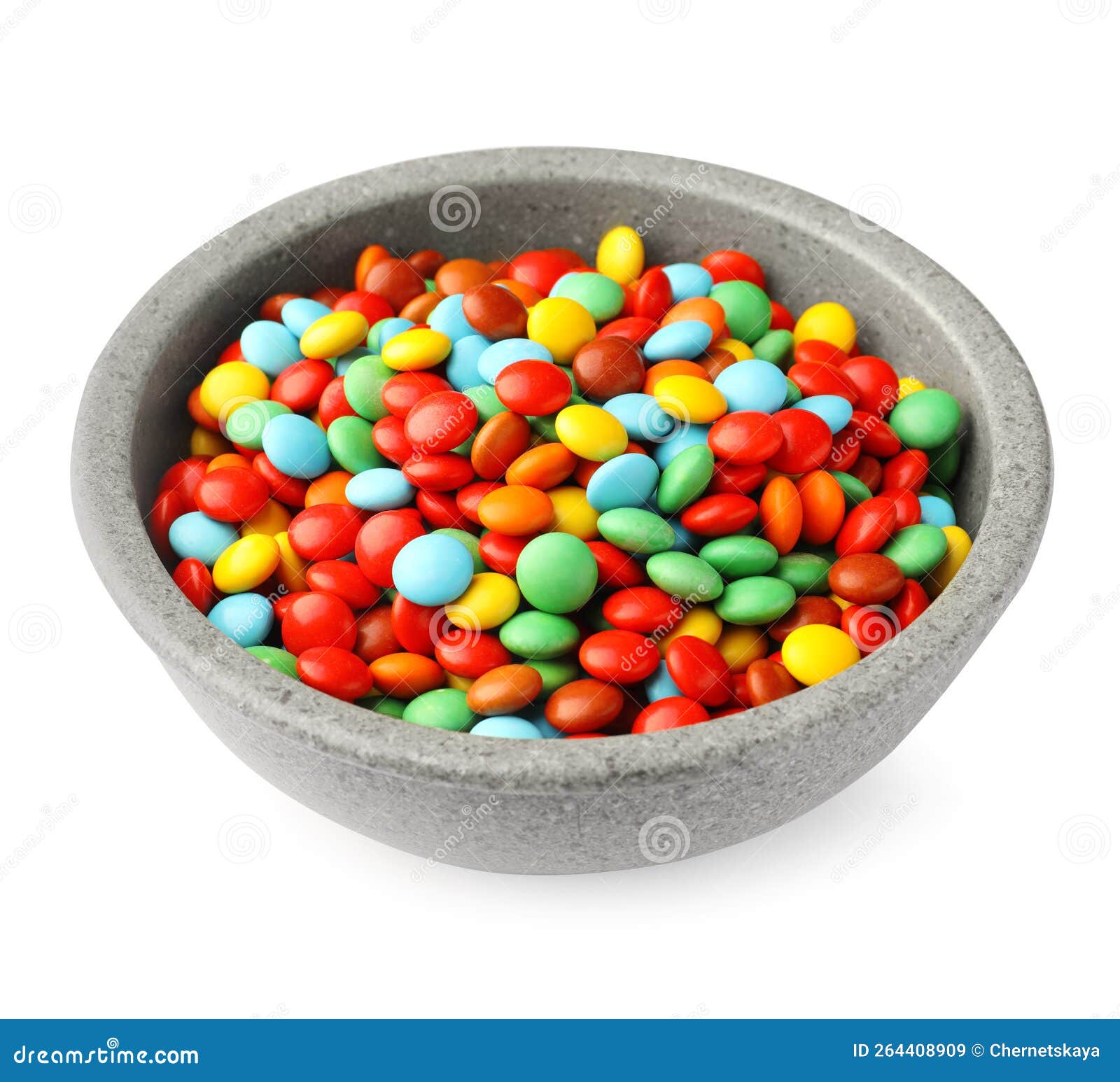 Bowl with Colorful Candies Isolated on White Stock Image - Image of ...