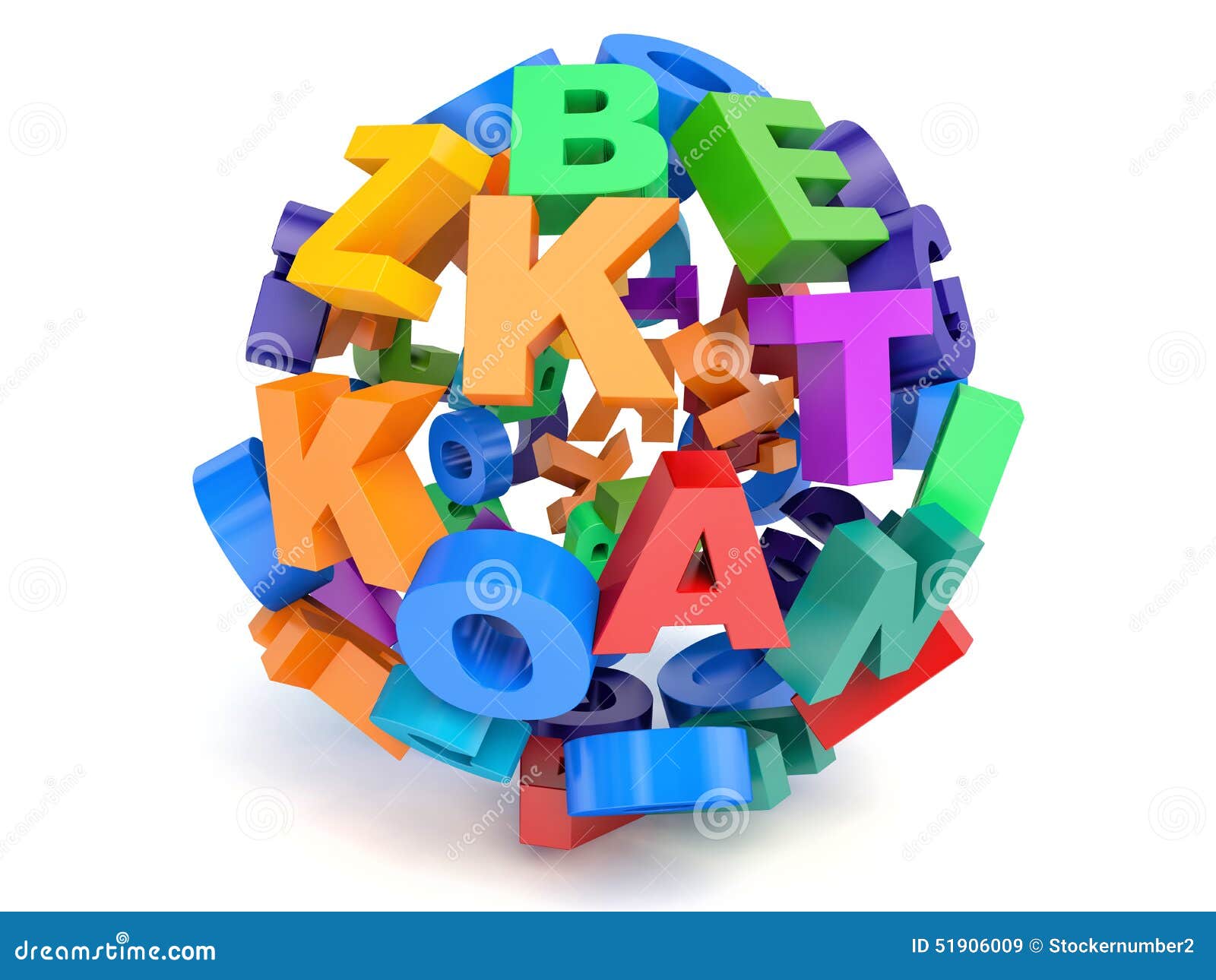Bowl of colorful letters stock illustration. Illustration of ...