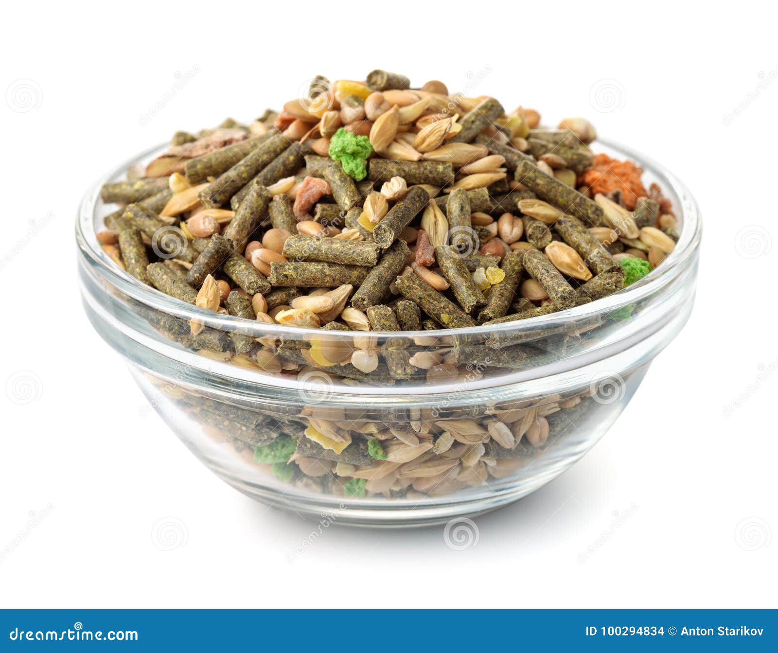 Bowl of Compound Rodents Feed Stock Photo - Image of animal, isolated ...