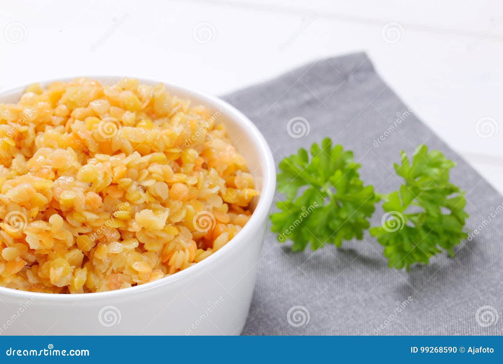 Cooked red lentils stock photo. Image of studio, dish - 99268590