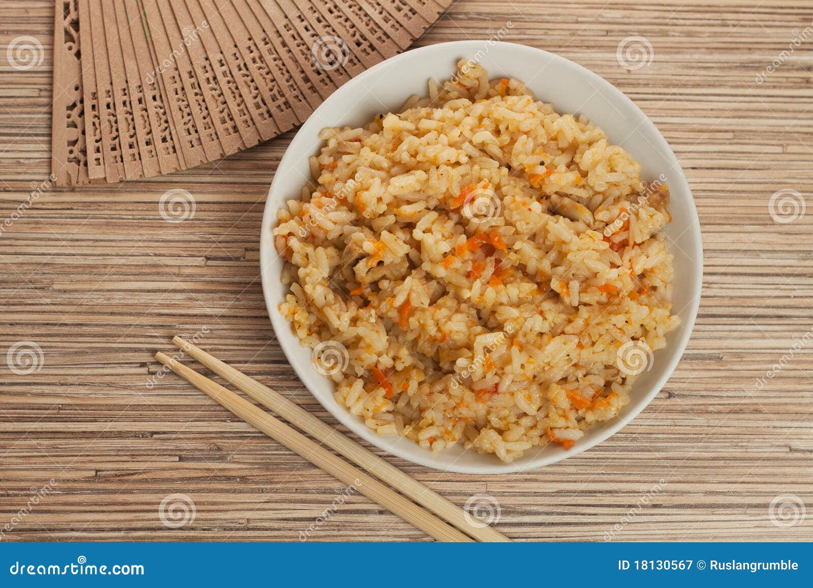 Bowl of cooked rice stock image. Image of prepare, east - 18130567