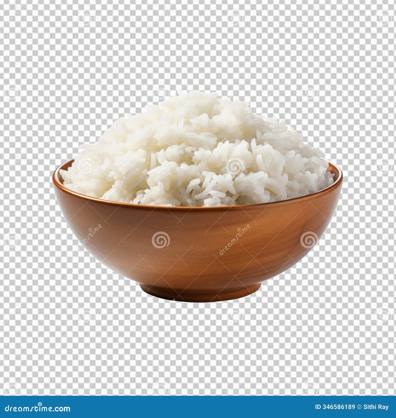 Bowl of Cooked Rice Isolated on Transparent Background Stock ...