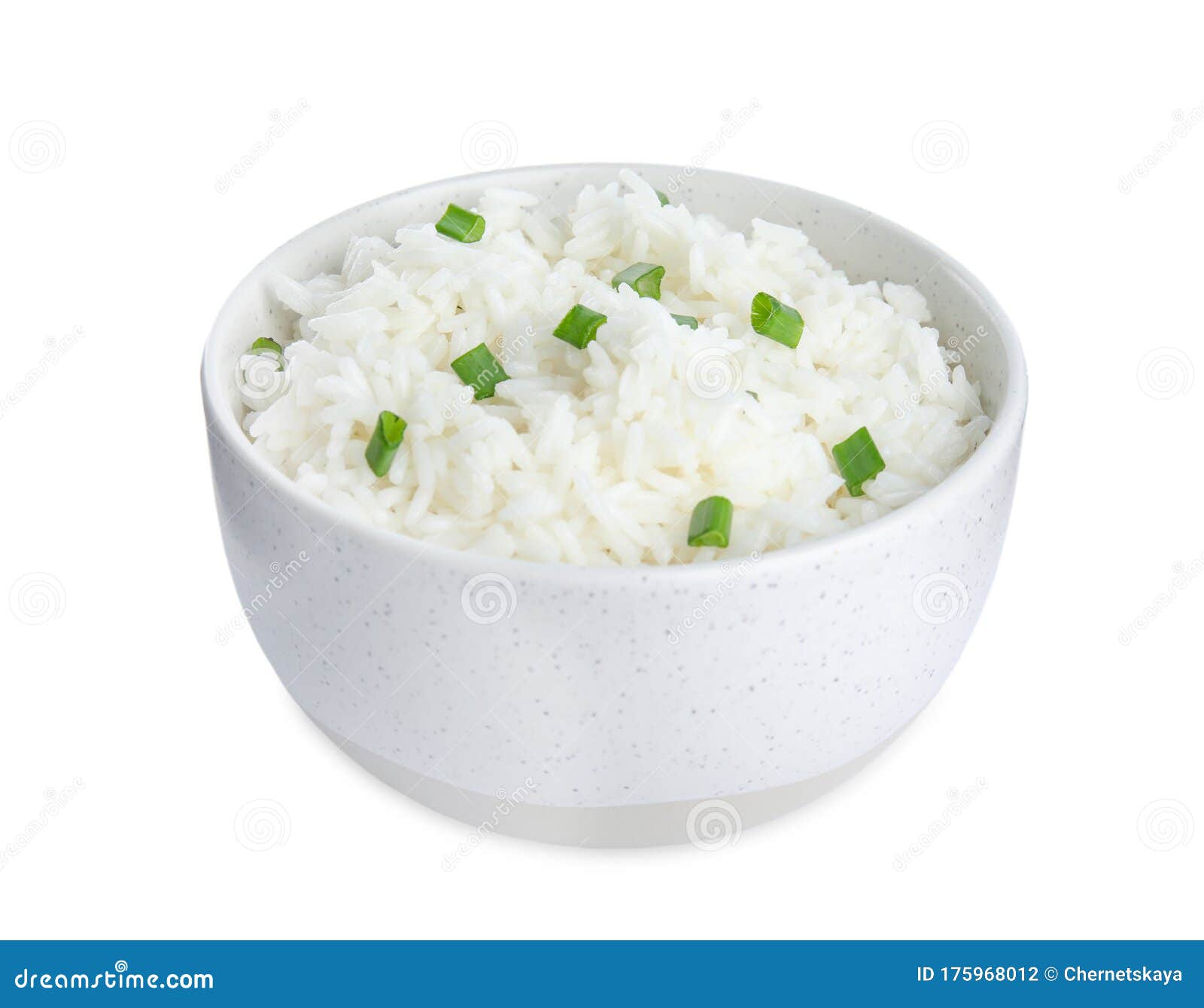 Bowl with Cooked Rice Isolated Stock Photo - Image of cook, nutrient ...
