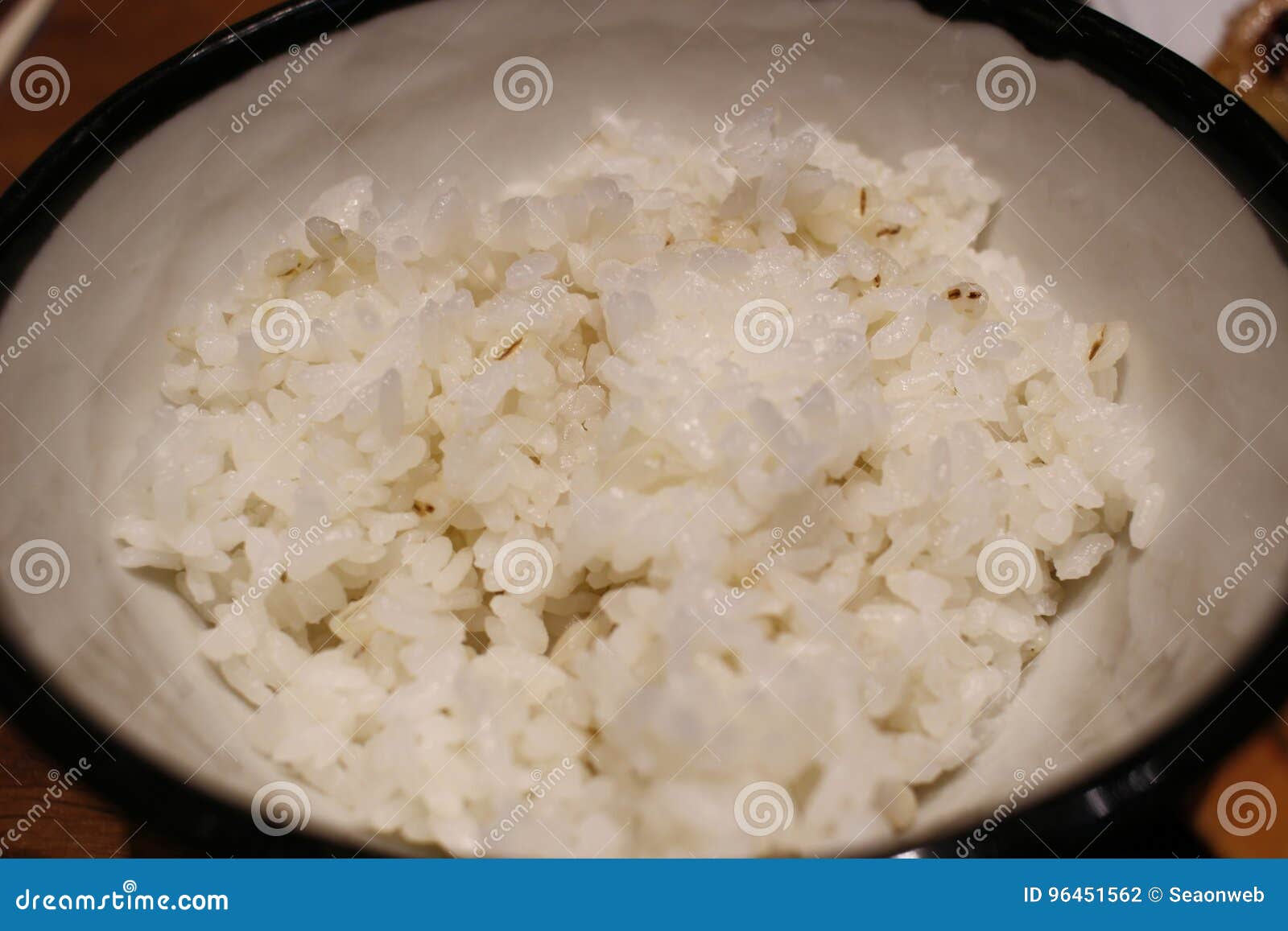 Bowl with Cooked White Jasmine Rice Stock Photo - Image of variety ...